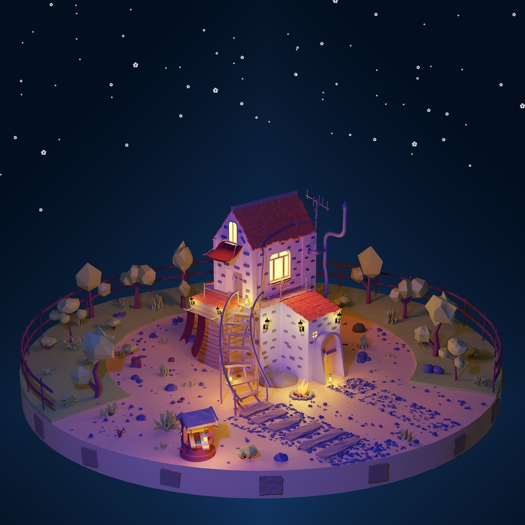 ArtStation - Low-poly Fantasy House