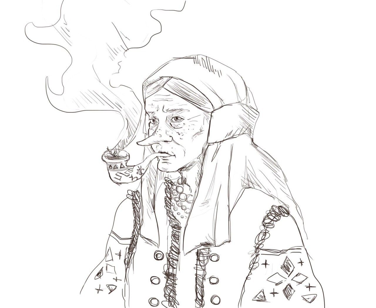 ArtStation - Wise woman sketch