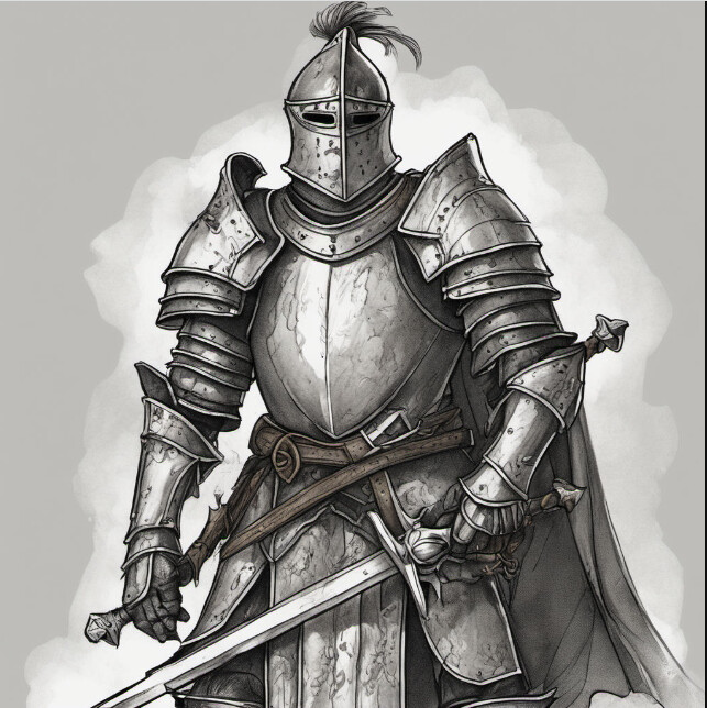 ArtStation - Medieval Character Drawings(Open Source)(AI)