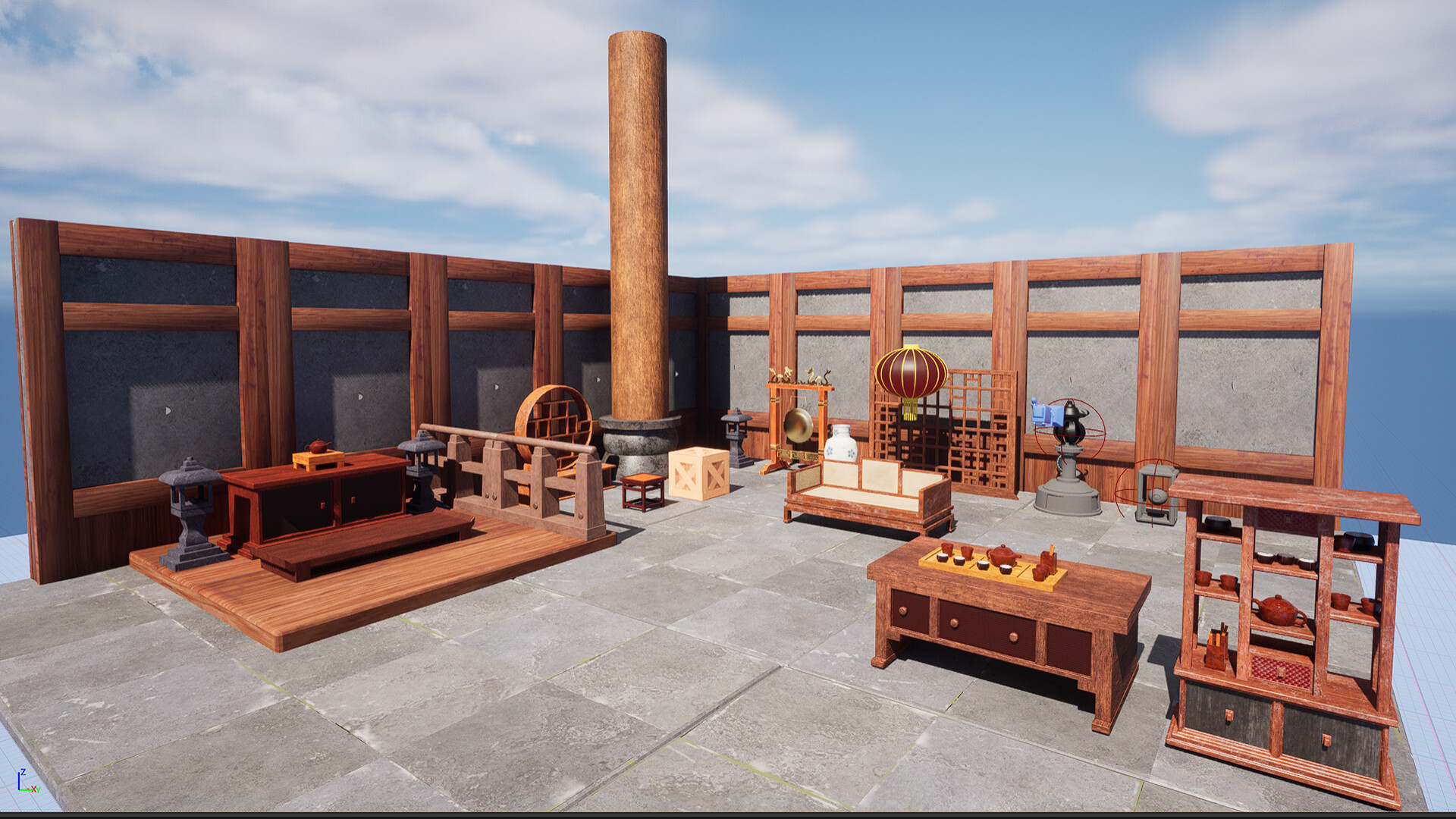 ARTLeon - Chinese Puzzle House Assets Blender 3D/ Substance Painter