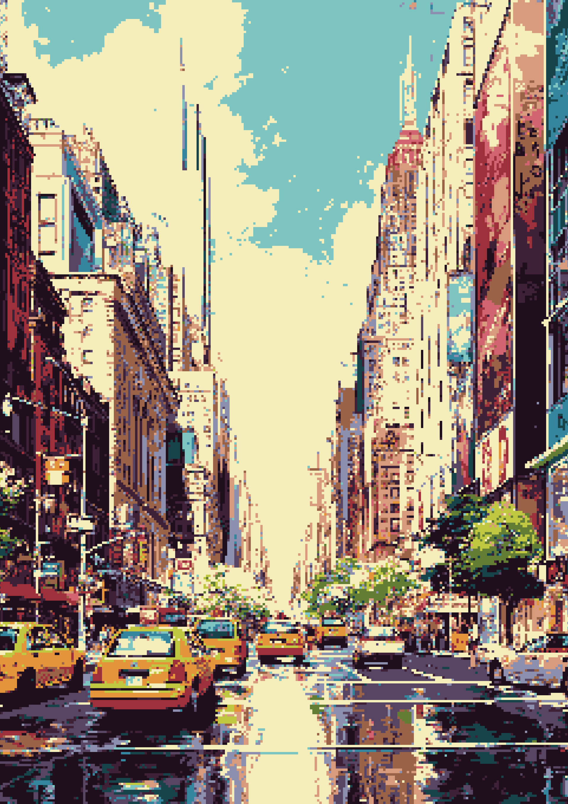 ArtStation - New York City Pixel Art