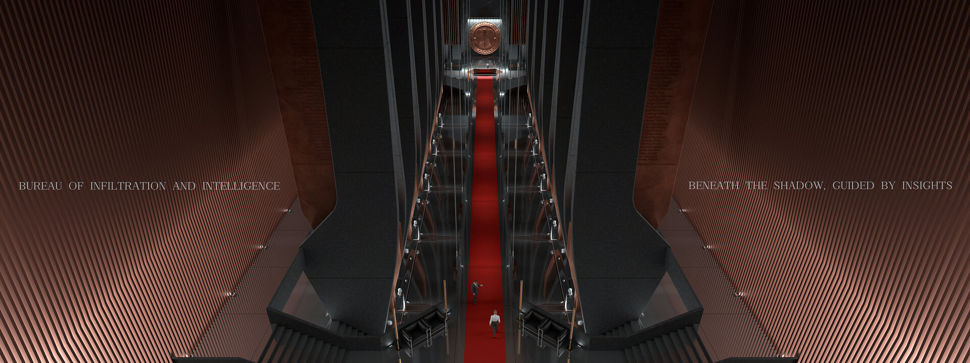 ArtStation - The foyer of Bureau of Infiltration and Intelligence