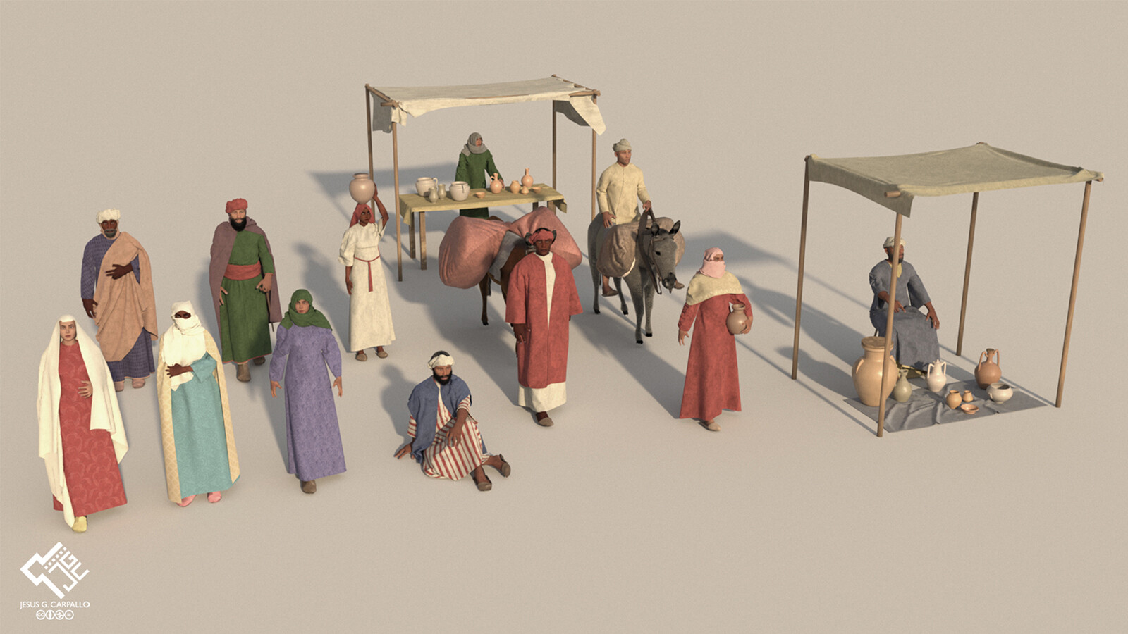 ArtStation - 3D recreation of Andalusian human models (11th-12th centuries)