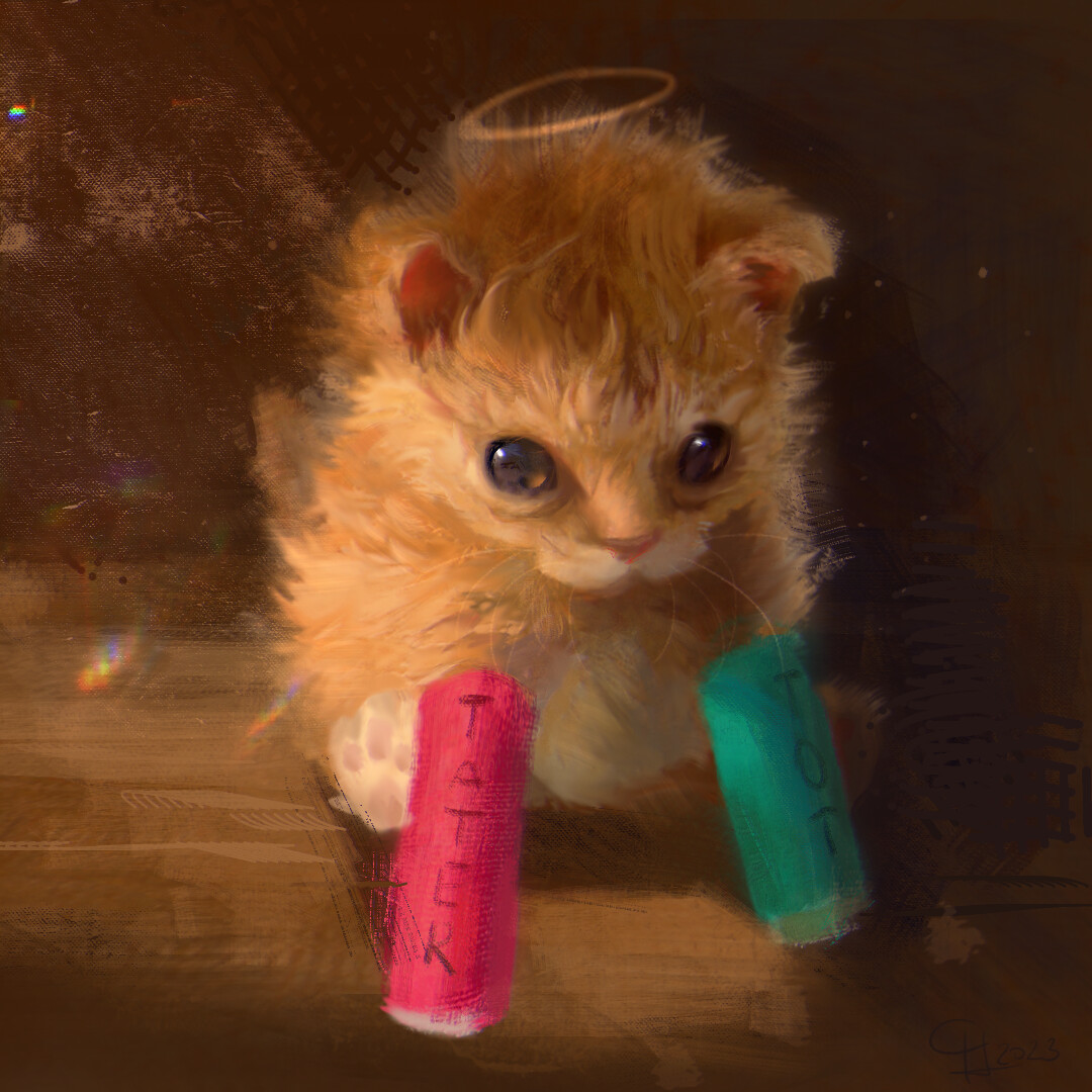 ArtStation - Tater Tots Memorial (Painting | 2023)