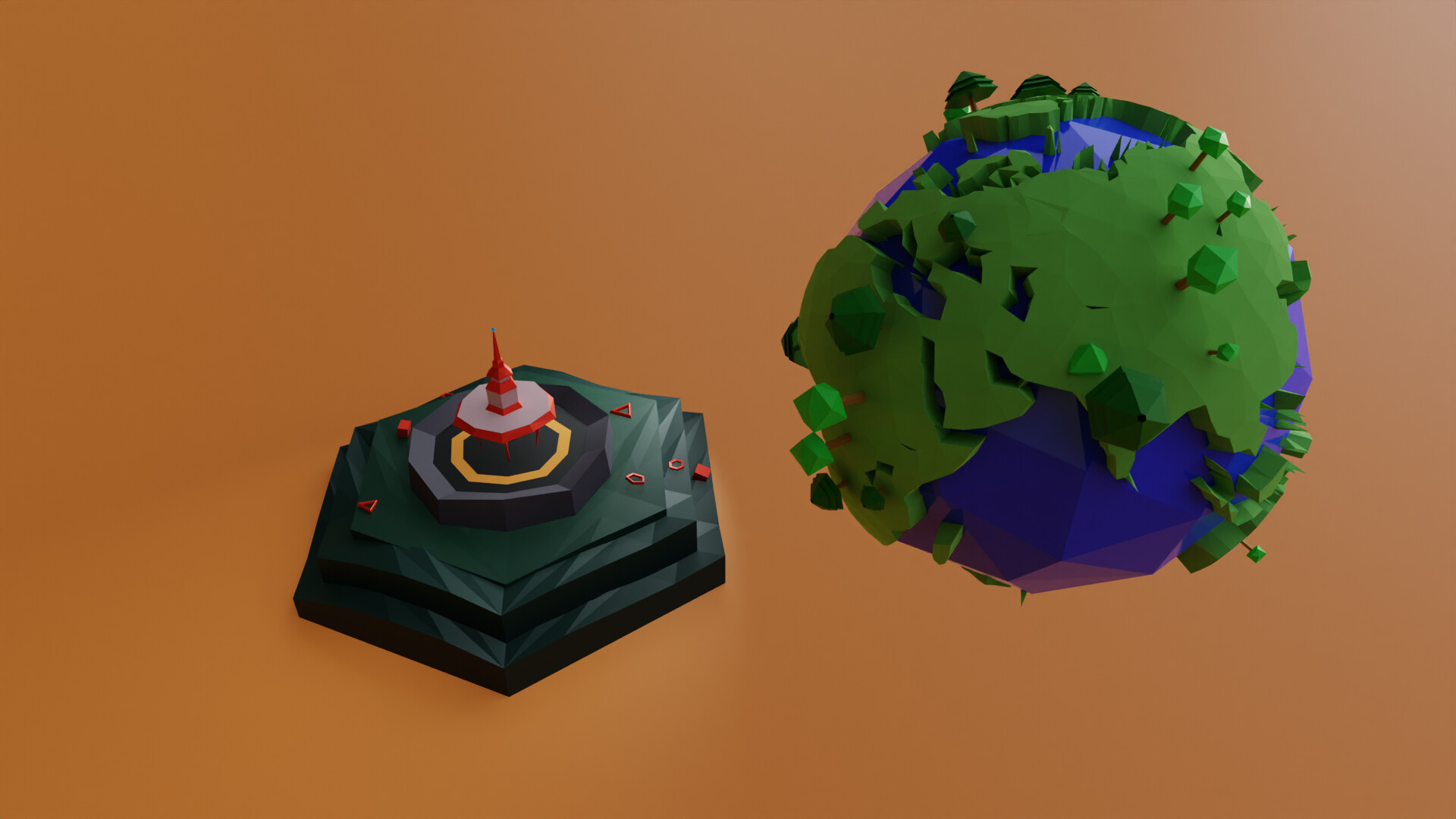 ArtStation - Low Poly Rocket