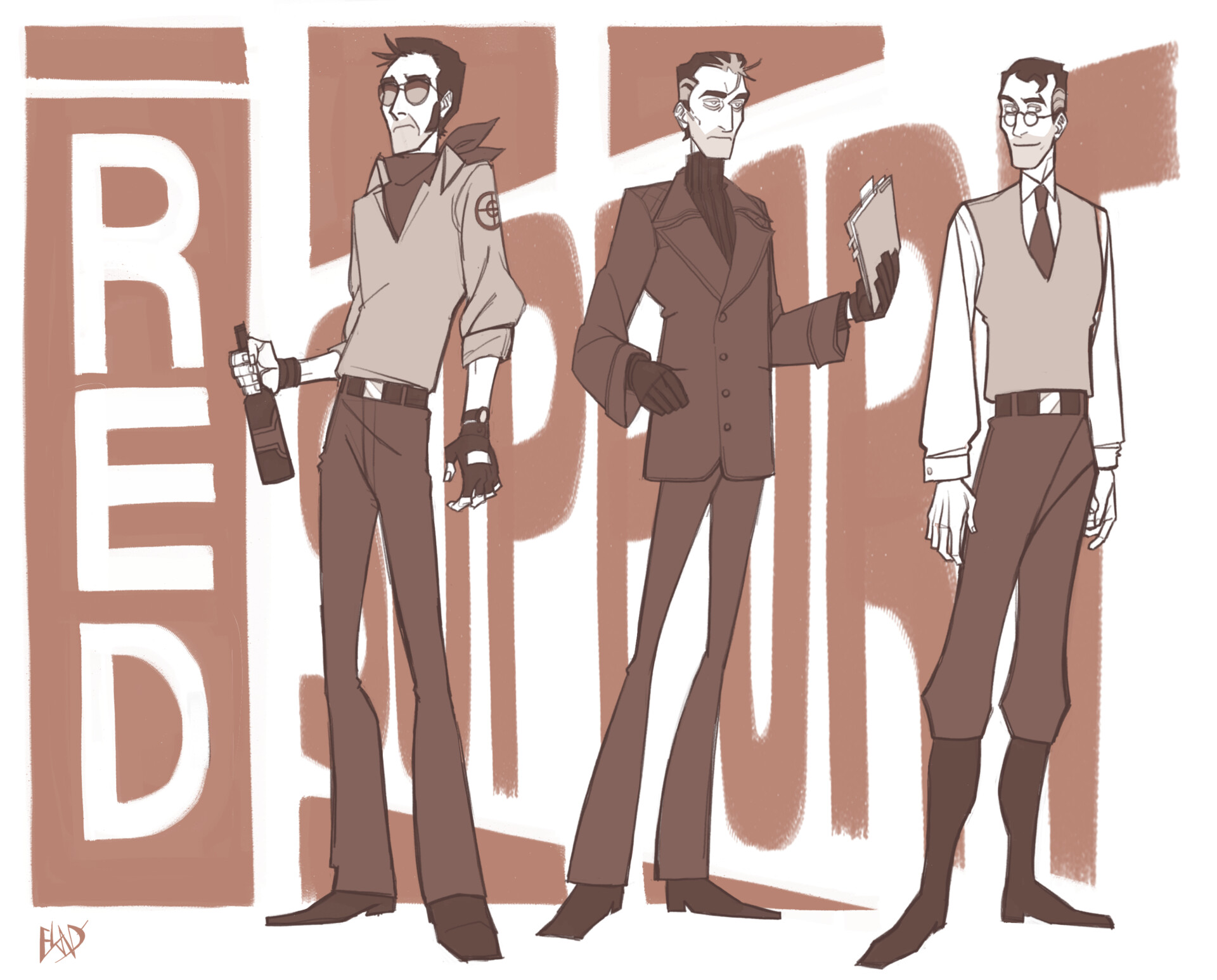 ArtStation - Red & Blu Support Class-Fan Art