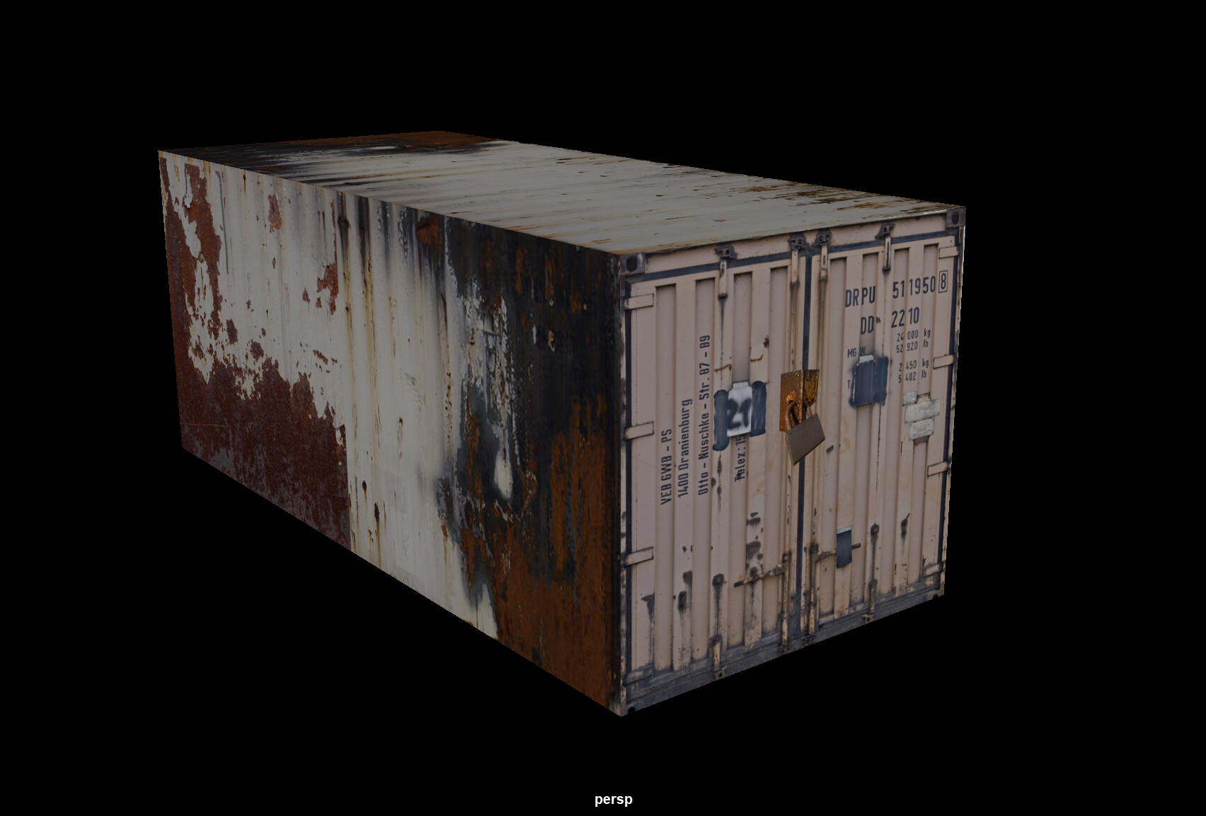 ArtStation - Rusted Container 3D Model