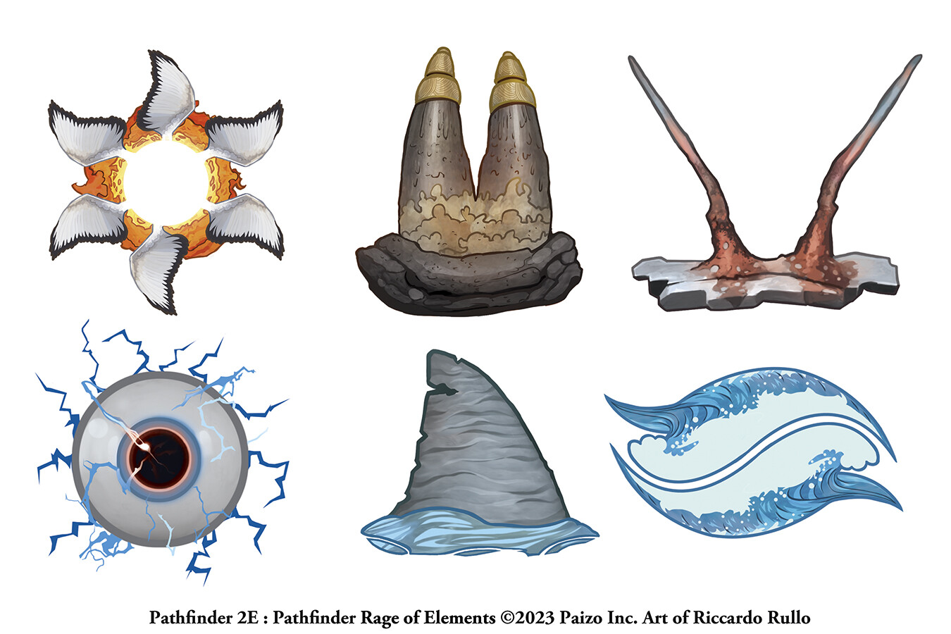 Riccardo Rullo - Symbols set 1 for Pathfinder 2E : Rage of Elements ...