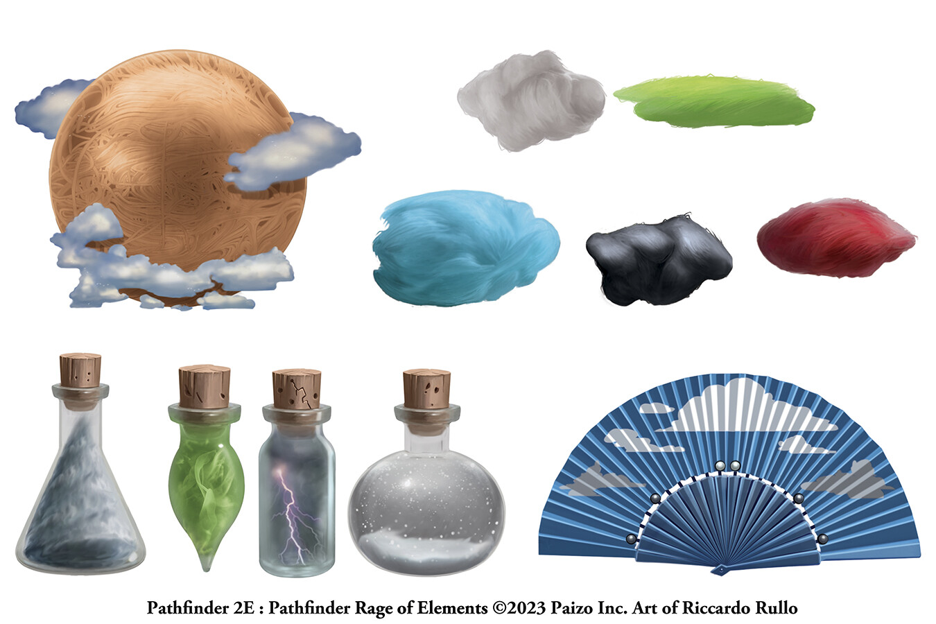 ArtStation - Items set for Pathfinder 2E : Rage of Elements (©Paizo Inc.)