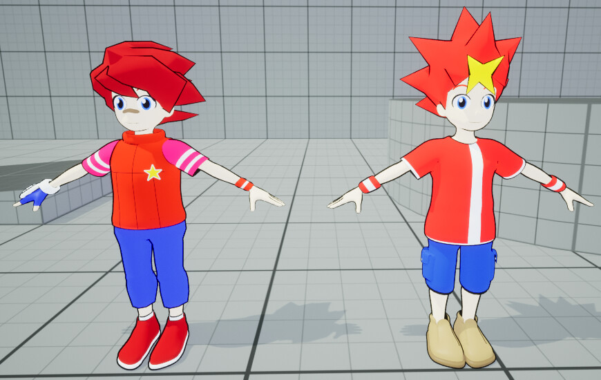 ArtStation - ape escape remake spike and jimmy