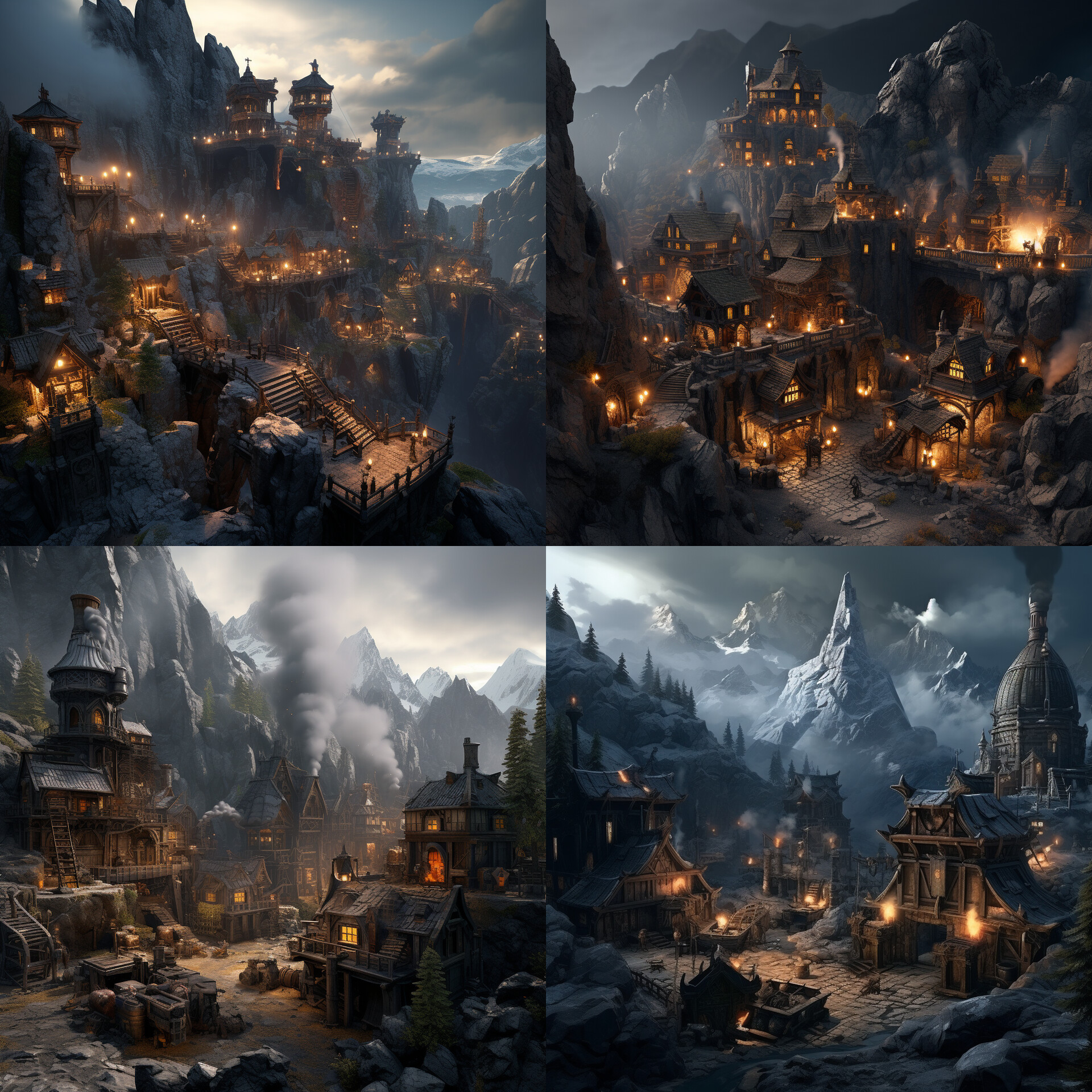 ArtStation - Dwarven town