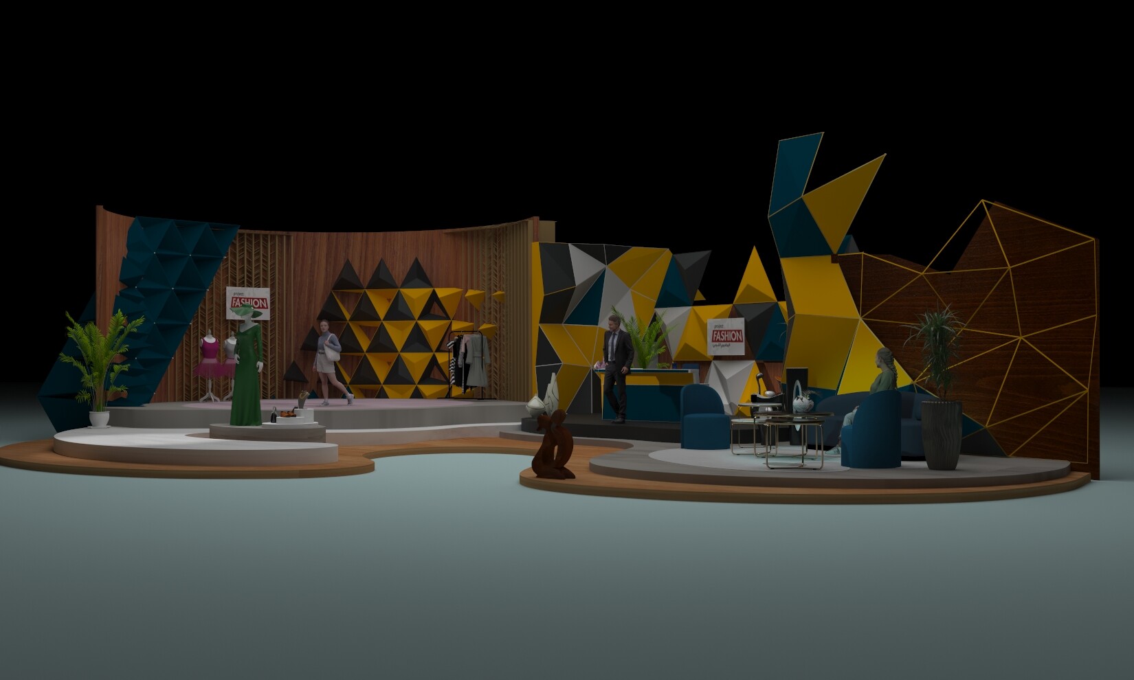 ArtStation - Tv fashion show (set design)