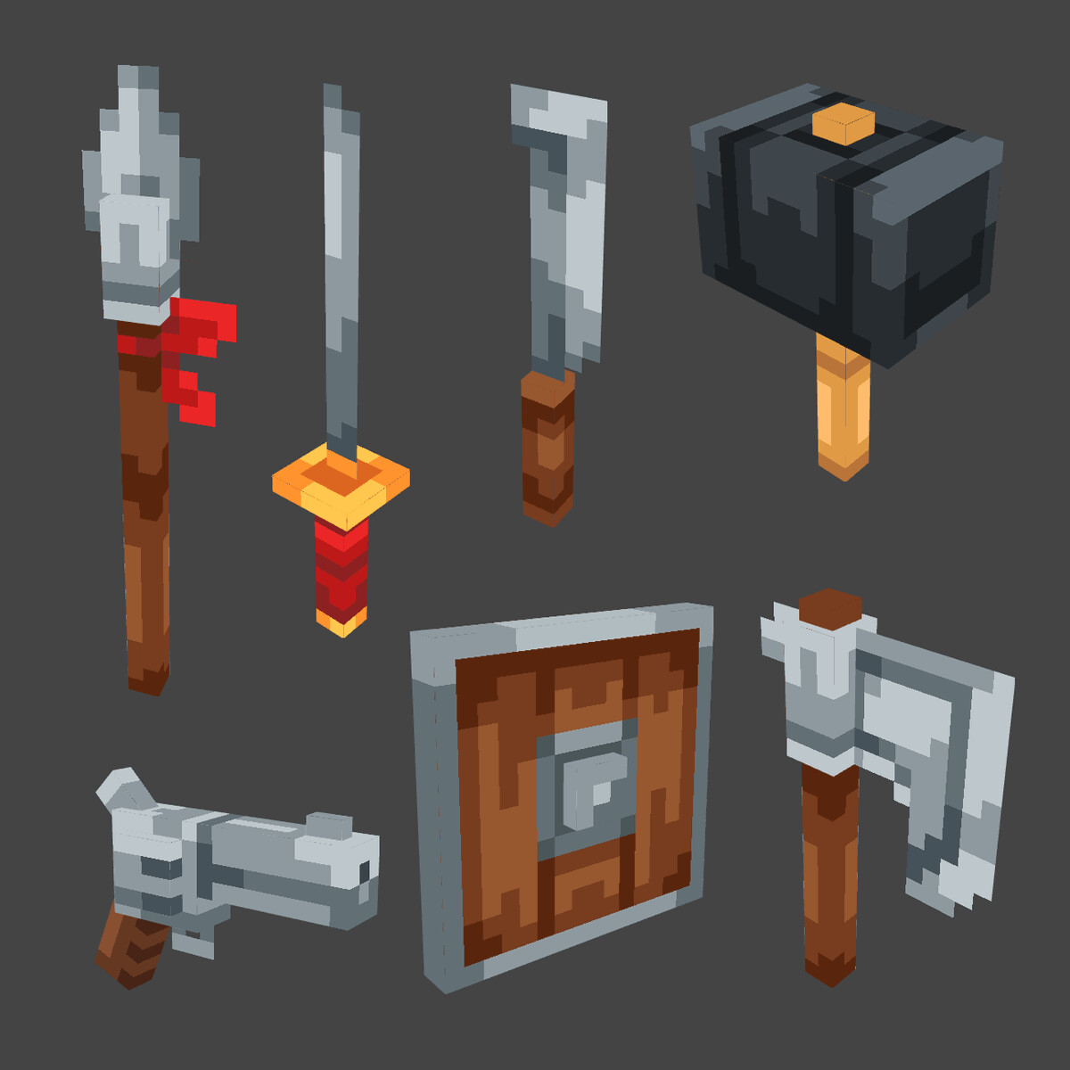 ArtStation - More minecraft weapons