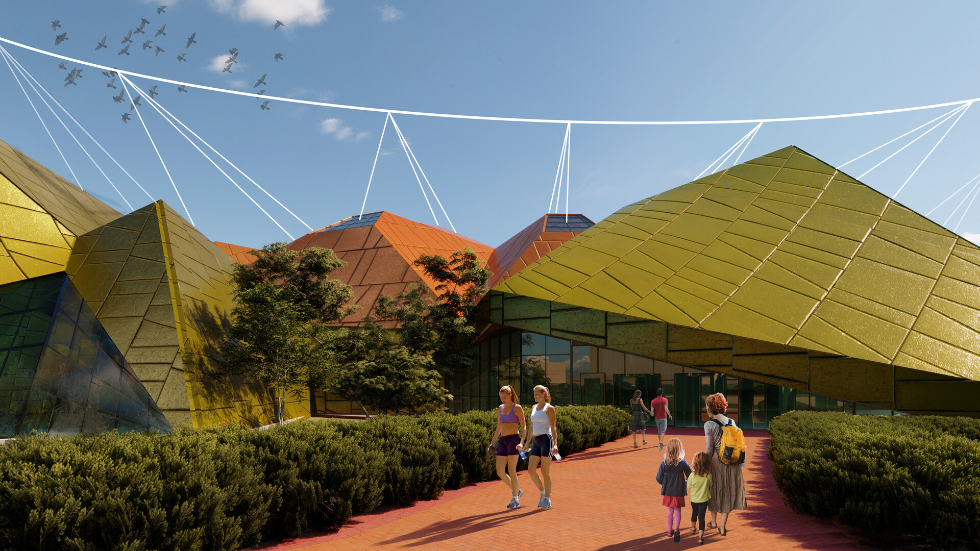 ArtStation - Architectural project of the sports complex "Turtle"