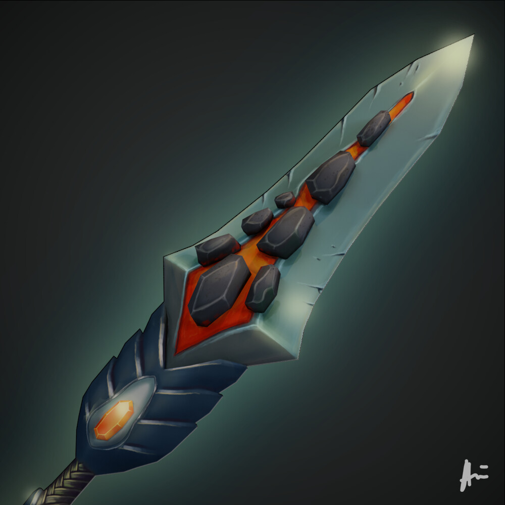 Aina Almardiyah - Volcano Sword - Handpainted