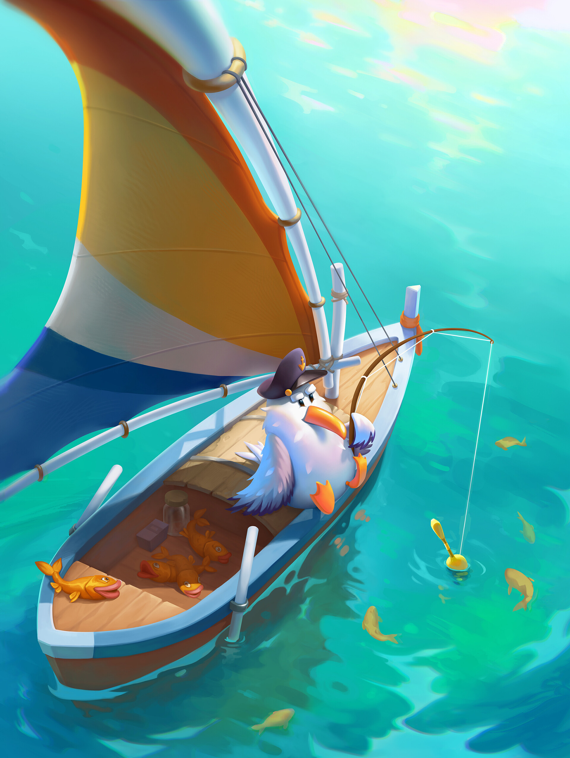 ArtStation - Sunny day fishing