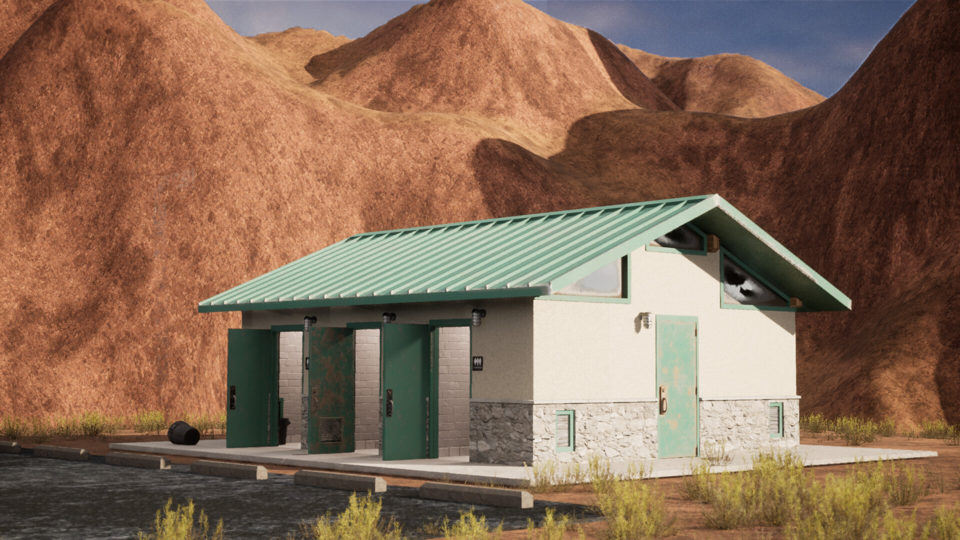 ArtStation - Desert Highway Pit Stop