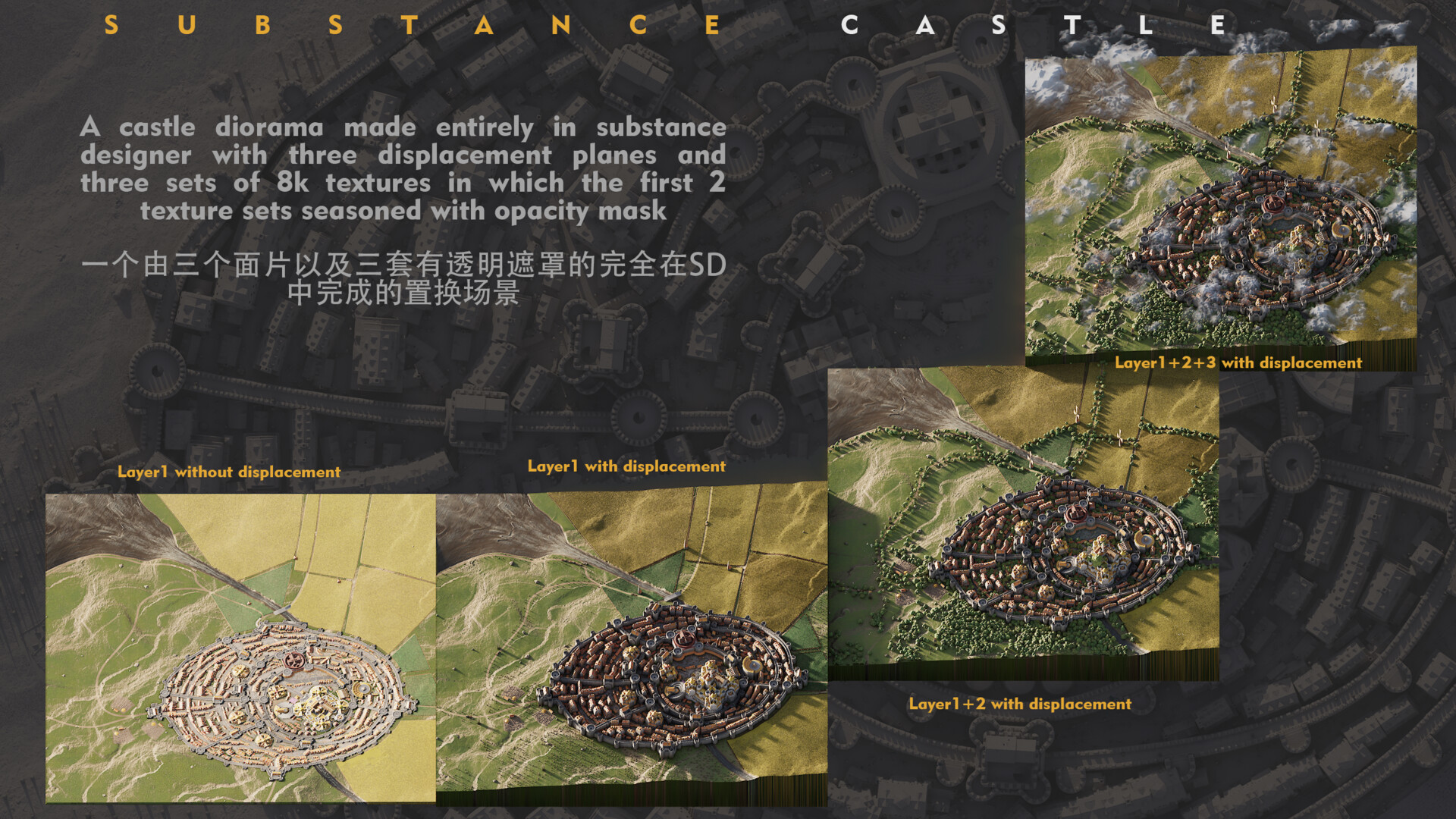 Constantine Mountain - Substance Castle Diorama 100% SD(subtance designer)