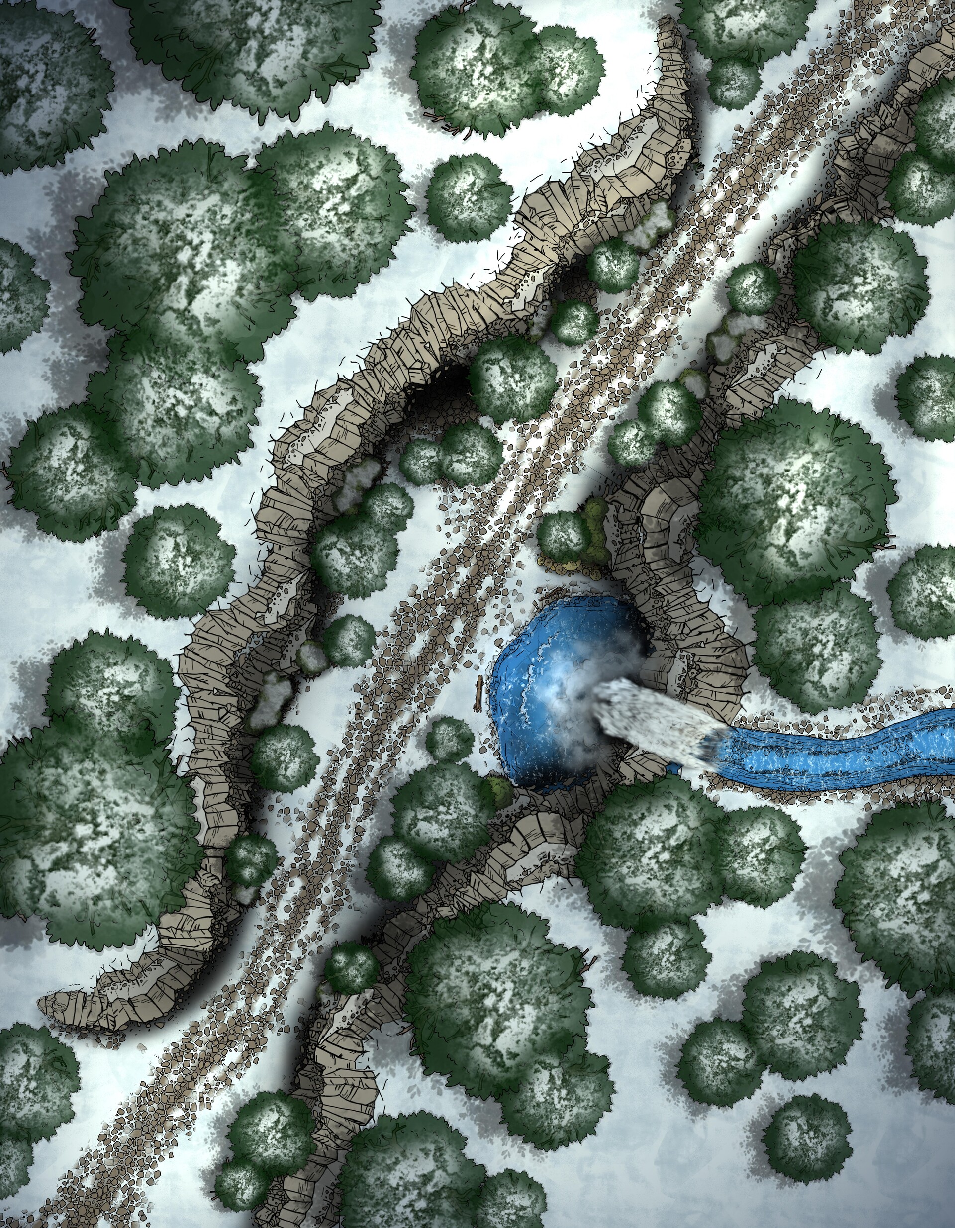 Morvold Press - Winterwood | Random Forest Maps