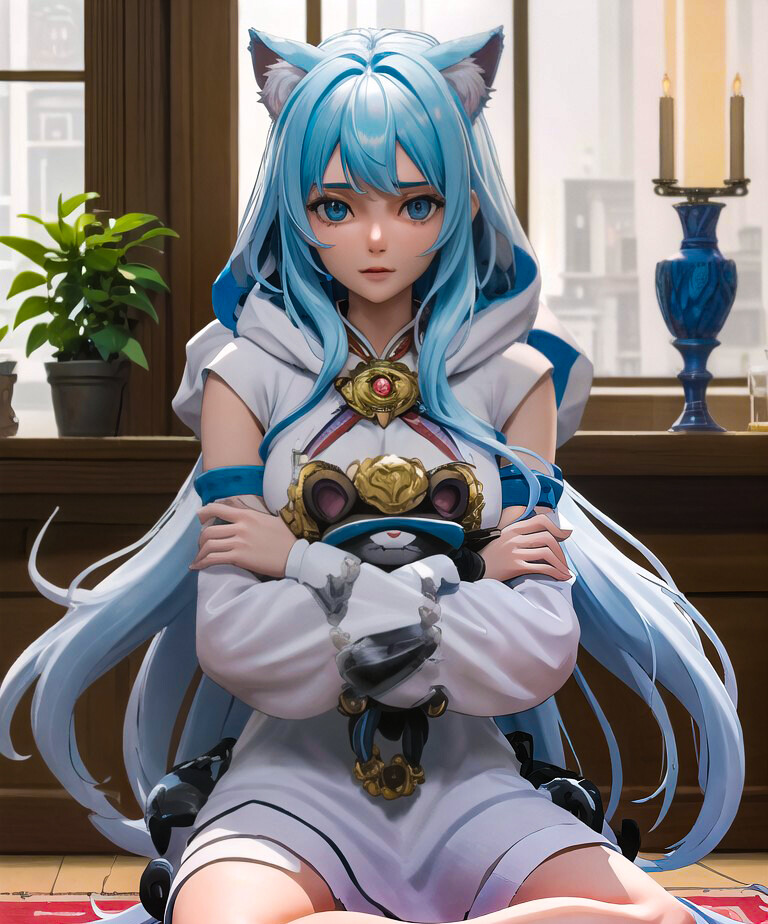 ArtStation - A sad cat girl