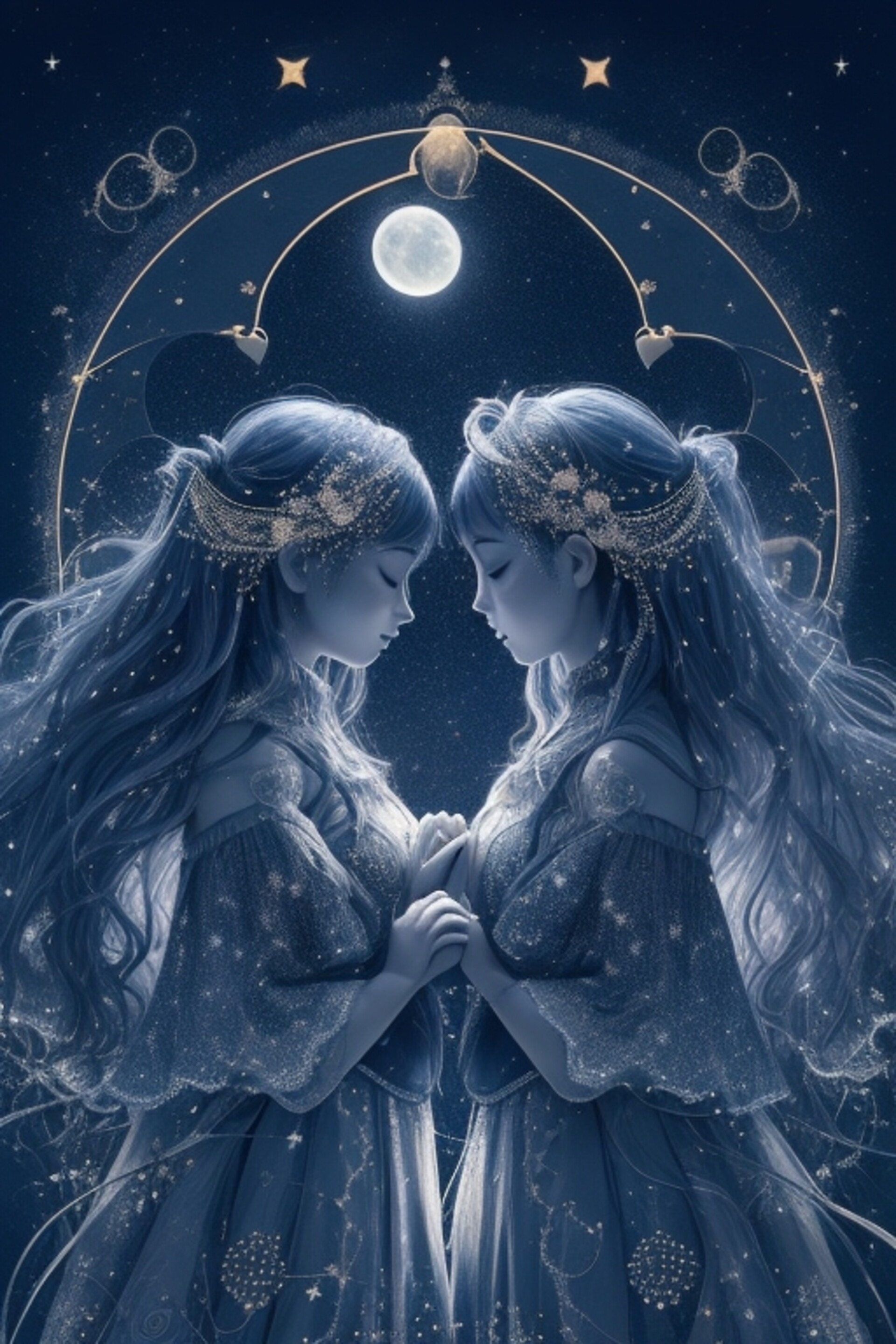 ArtStation - As the twin moons align in the night sky