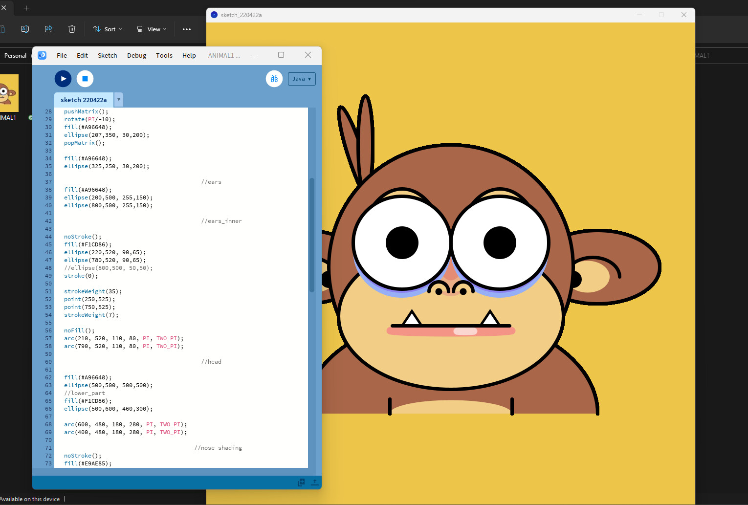 how to draw face in java