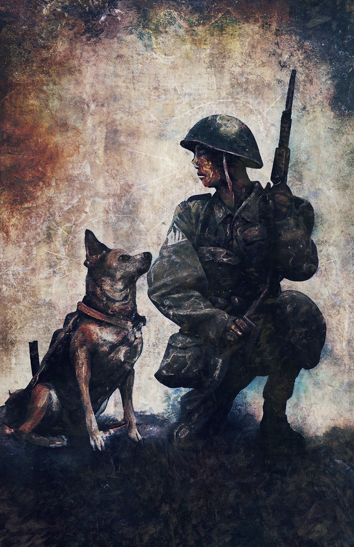 ArtStation - JAPANESE WORLD WAR 2 SOLDIER WITH HIS DOG