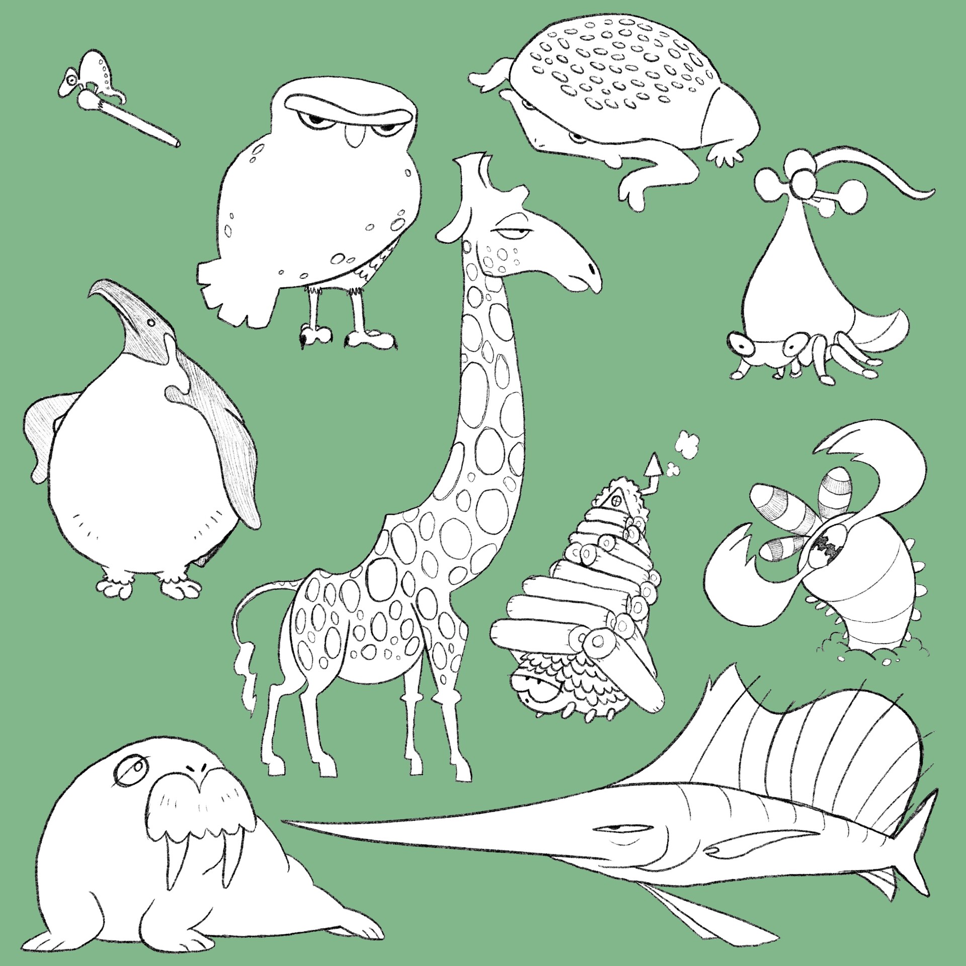 ArtStation - Stylized Animal Sketches