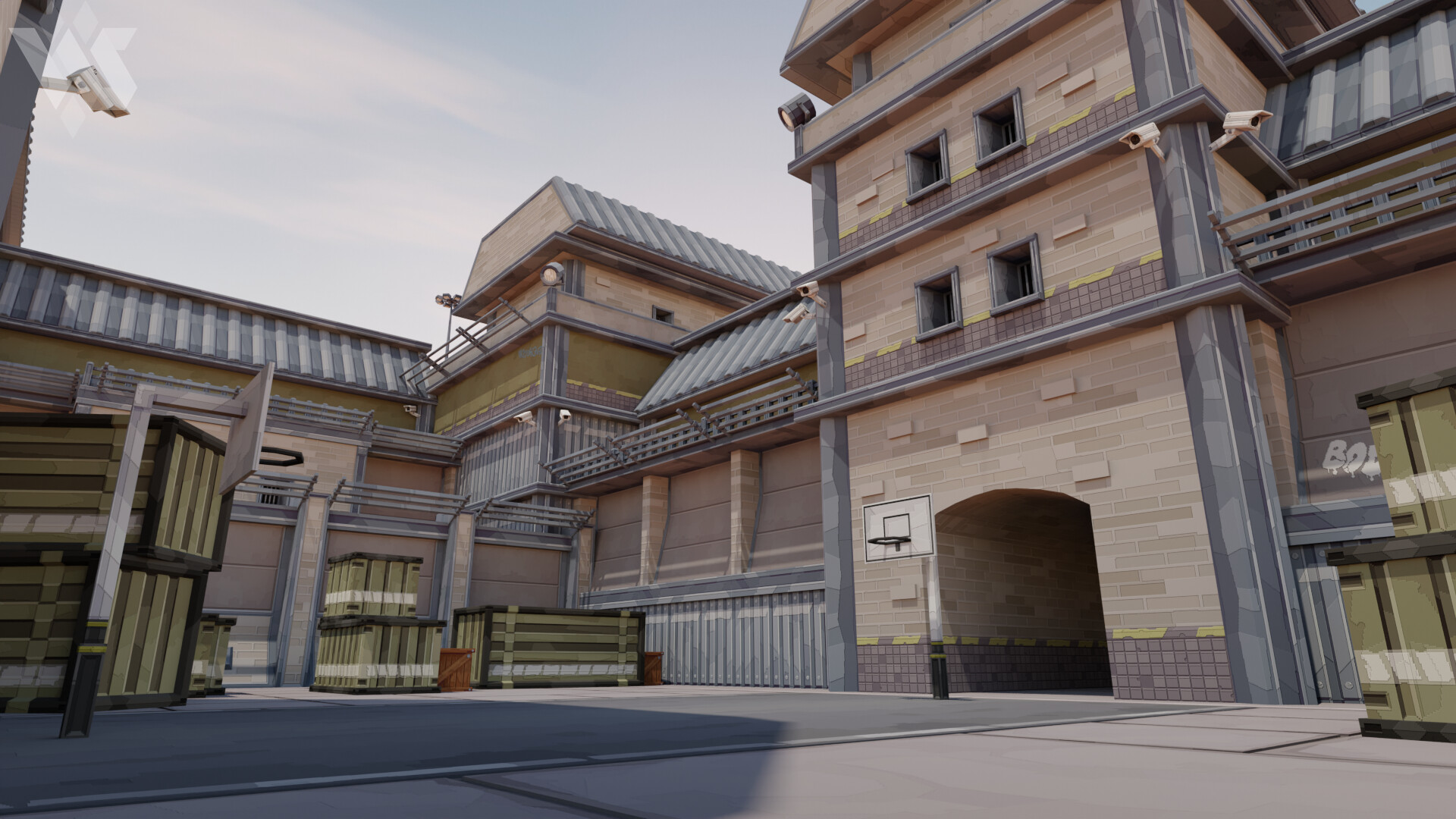 ArtStation - Stylized low-poly jail map