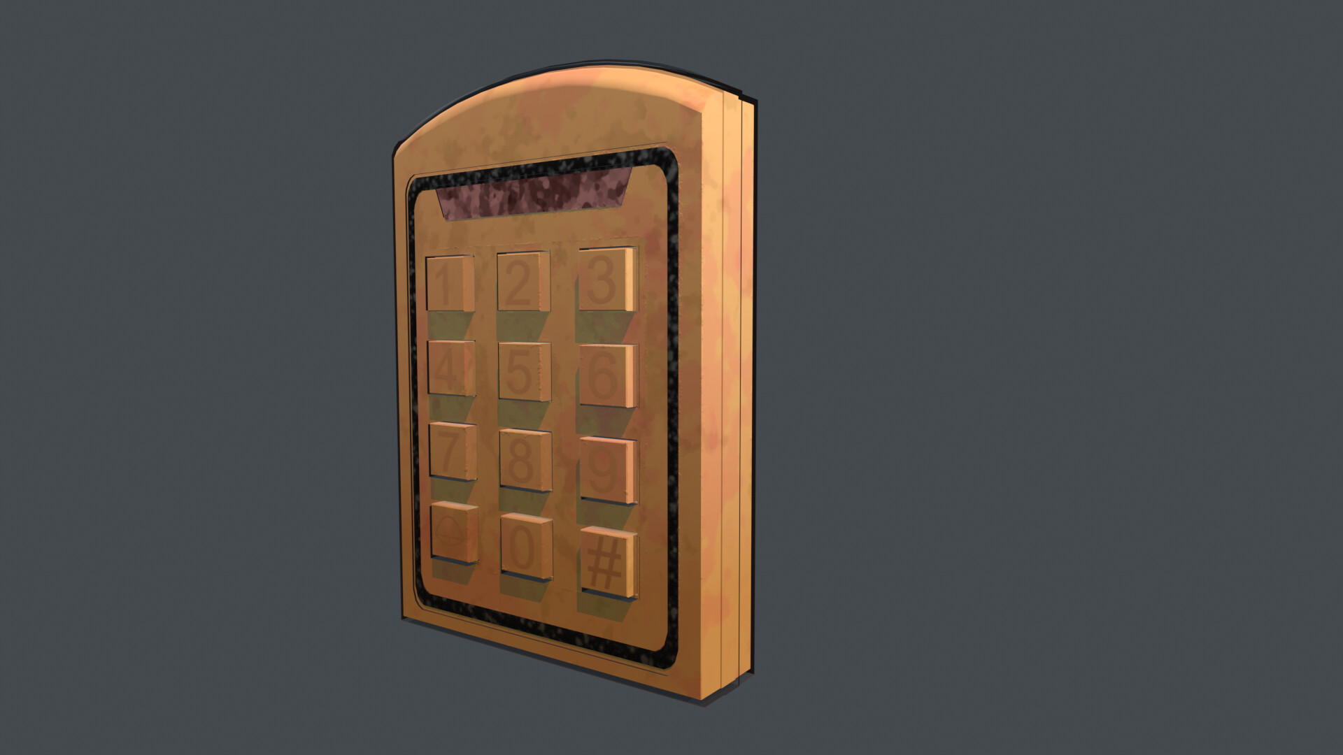 ArtStation - Rusting security keypad - learning project