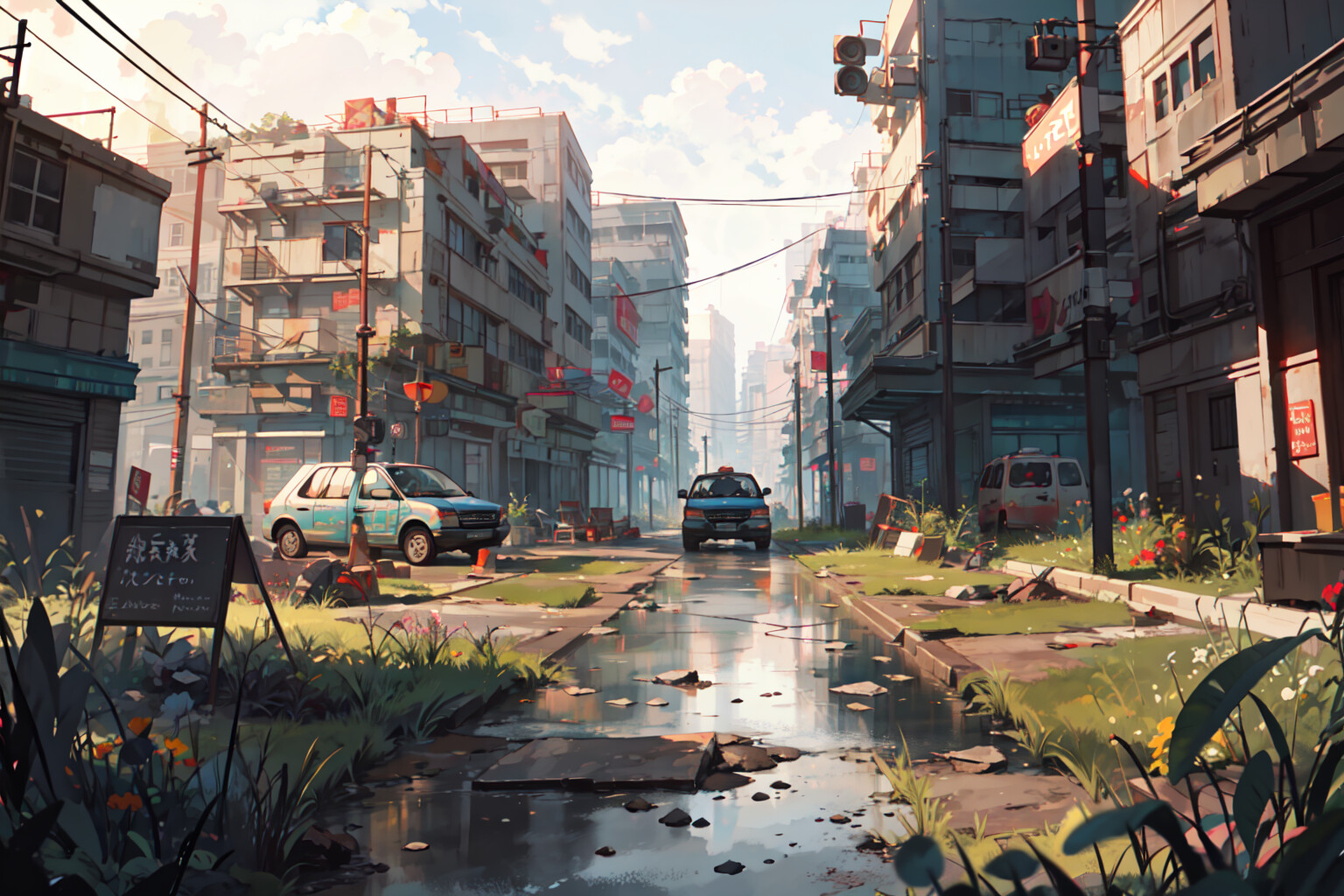 4K Anime Reference Art for Artists and Enthusiasts - Abandoned City ...