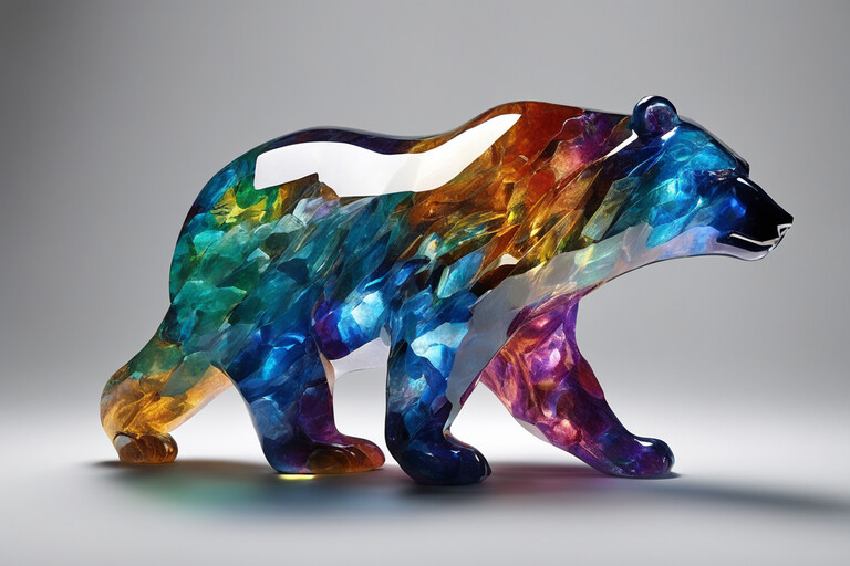 ArtStation - crystal bear sculpture