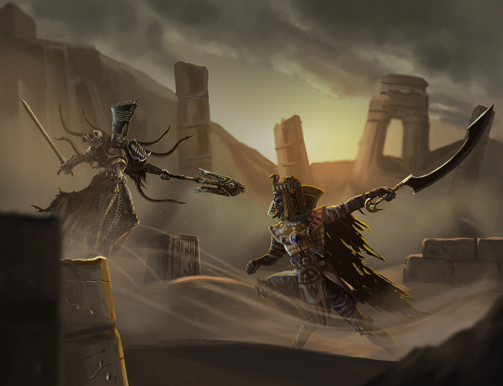 Vadim Berg - Illustration for video - Fall of Nehekara - Warhammer ...