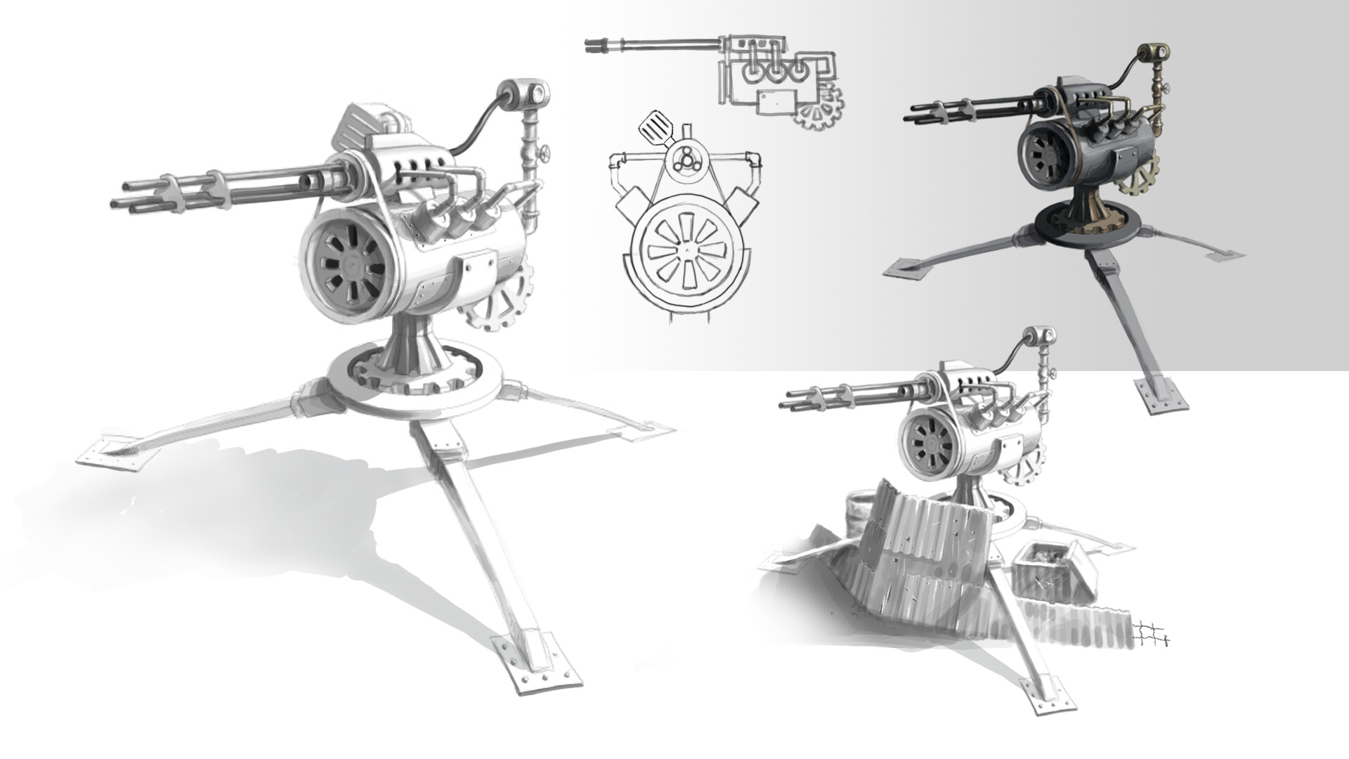 ArtStation - Turret gun concept