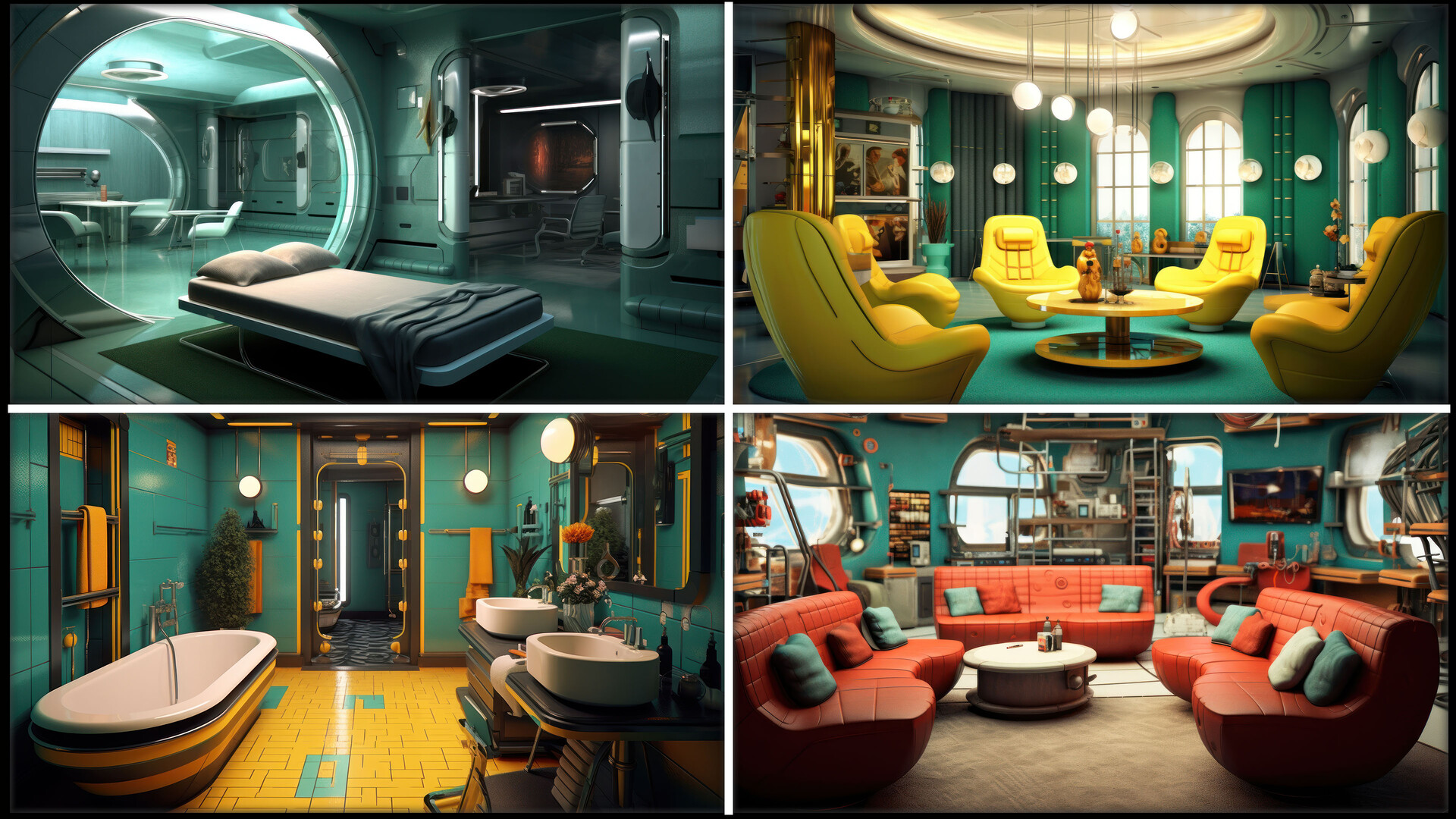 Ferial Concept - 🔹220 Atompunk - Interior Reference Image Pack v.19