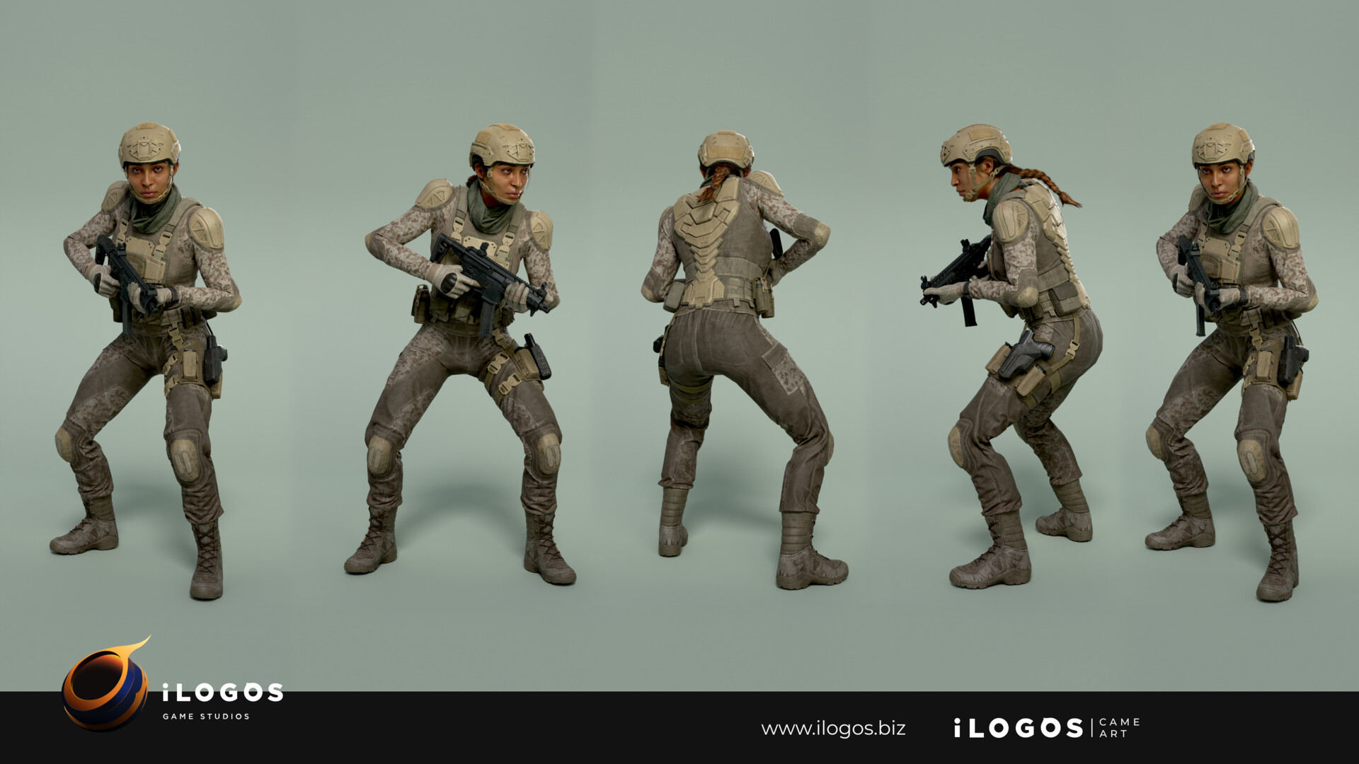iLogos Game Studios - Female Assault Soldier