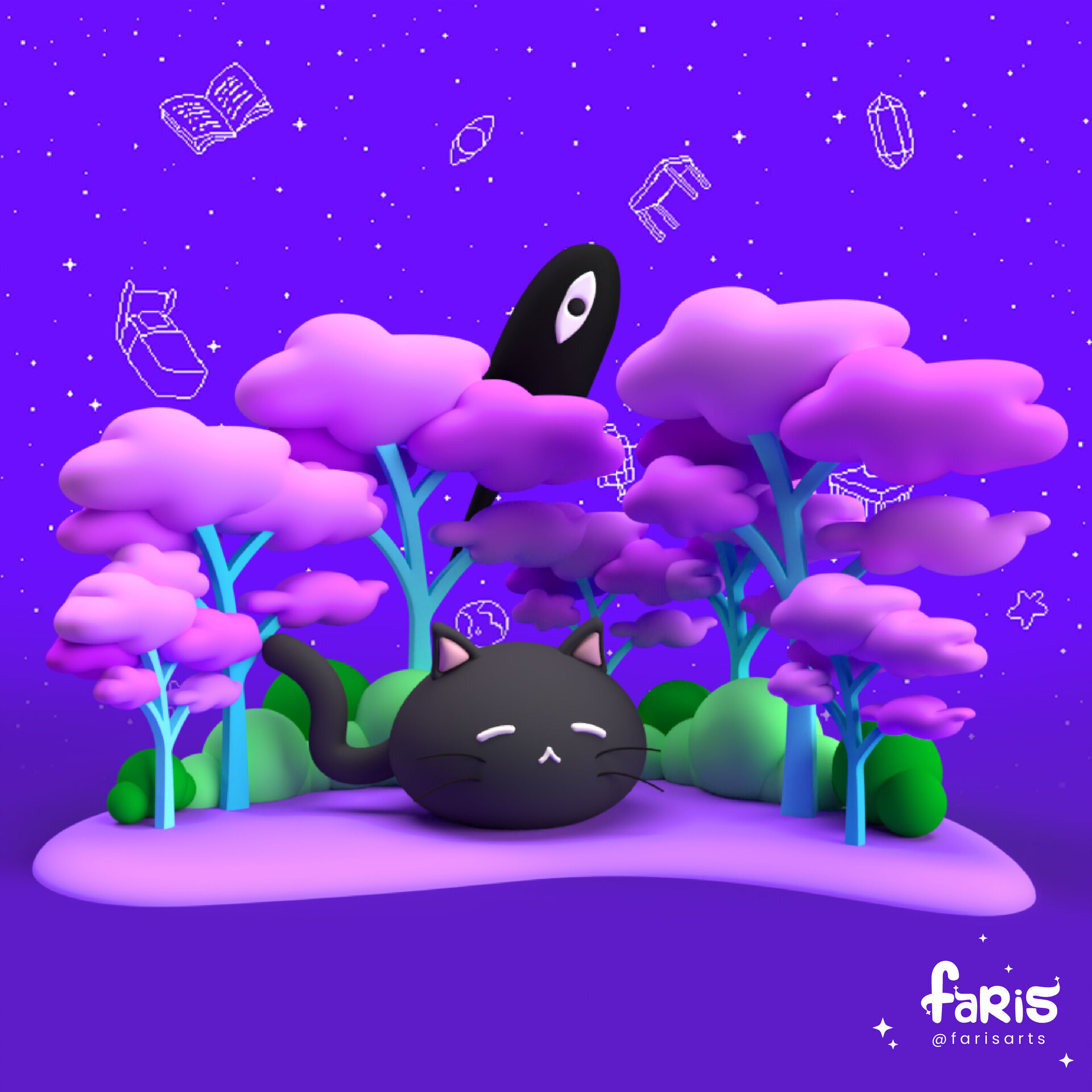 ArtStation - 3D Omori Cat