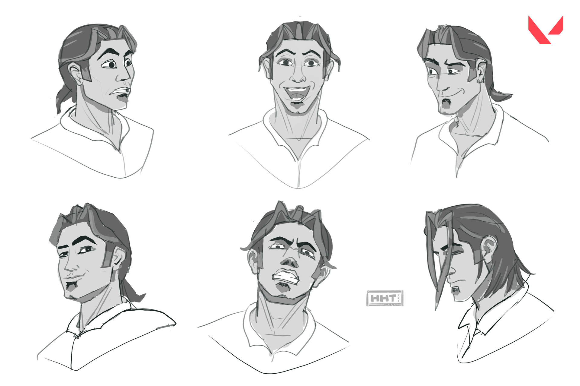 ArtStation - Character expression sheet
