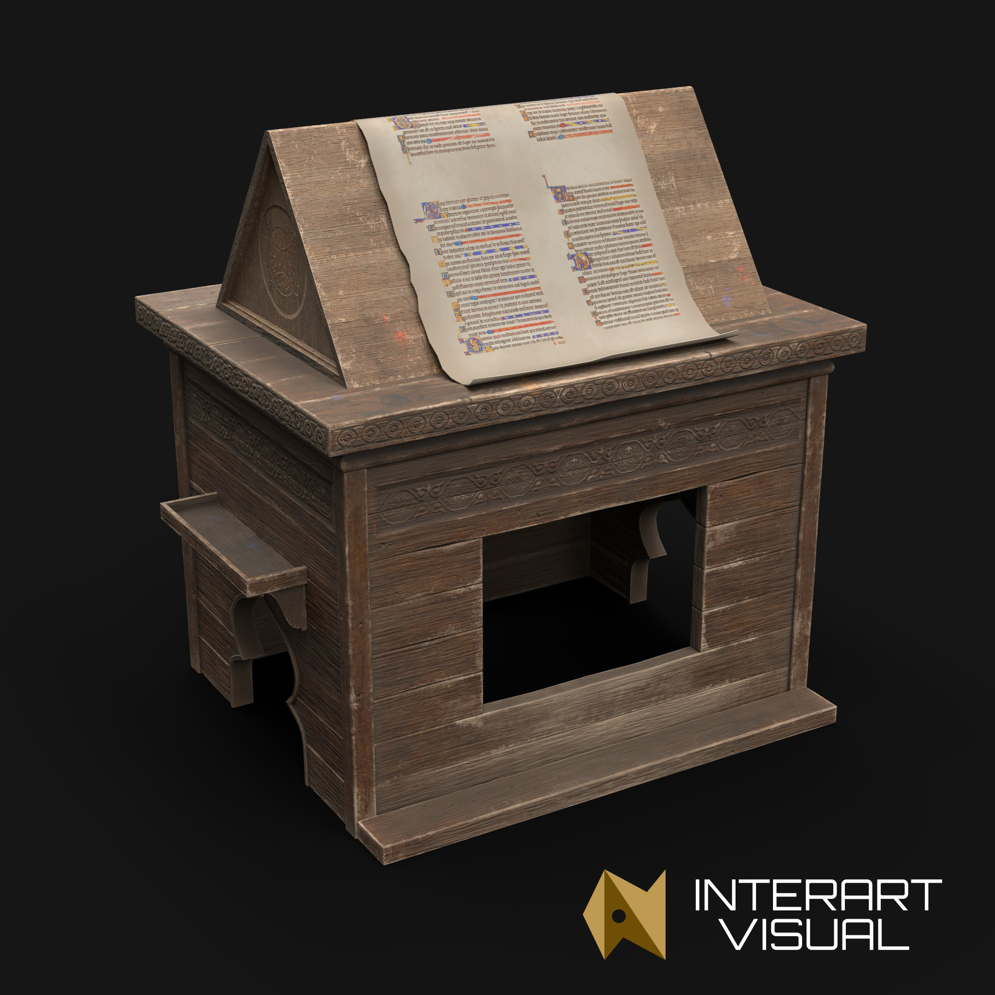 InterArt Visual - Medieval Scriptorium Table