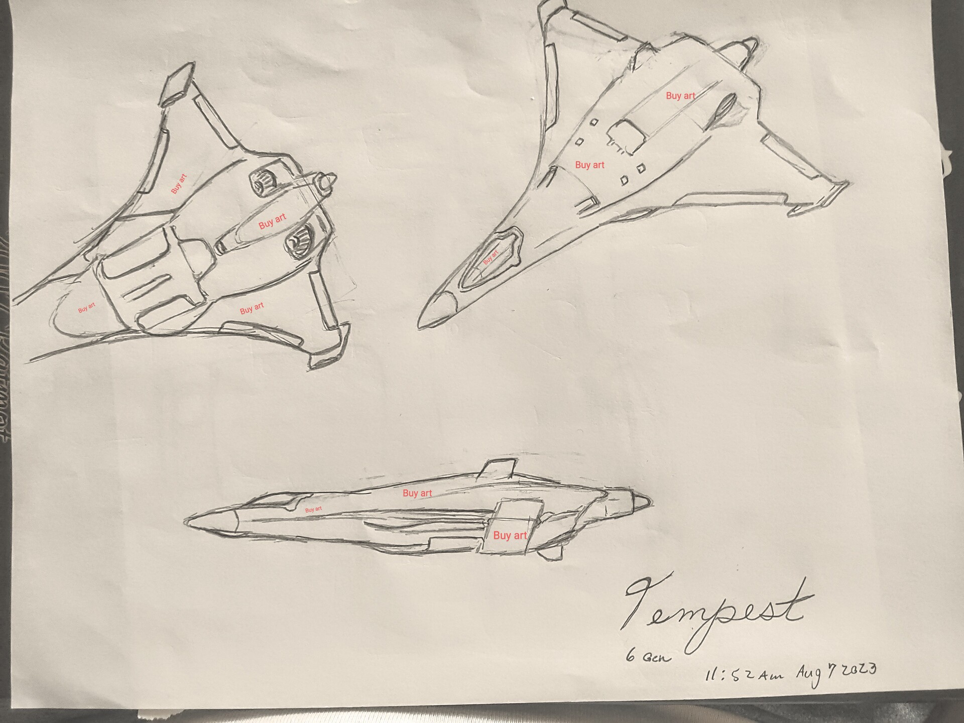 ArtStation - Tempest 6th Gen fighter jet concept