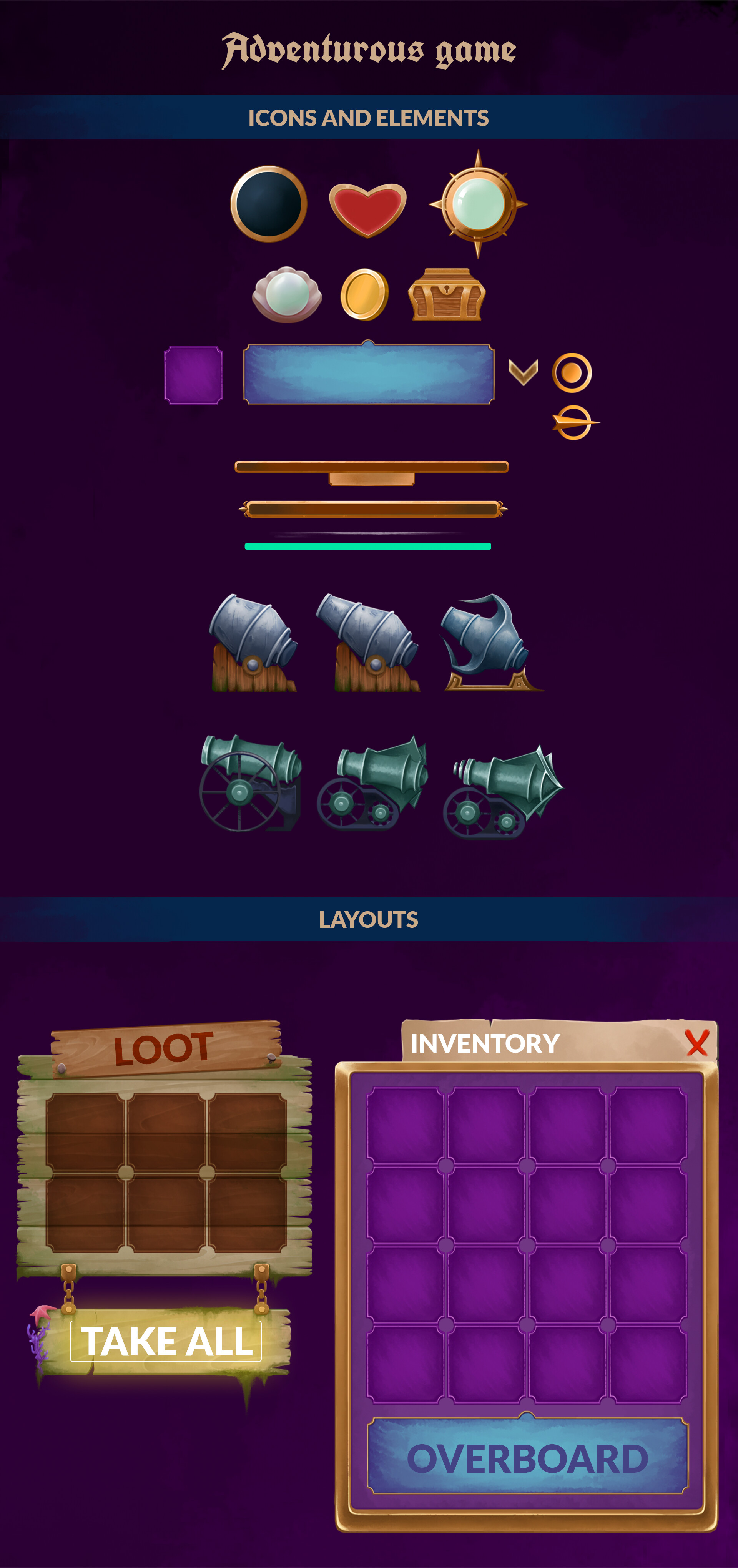 ArtStation - Ahoy! UI and some UX of the Adventure game