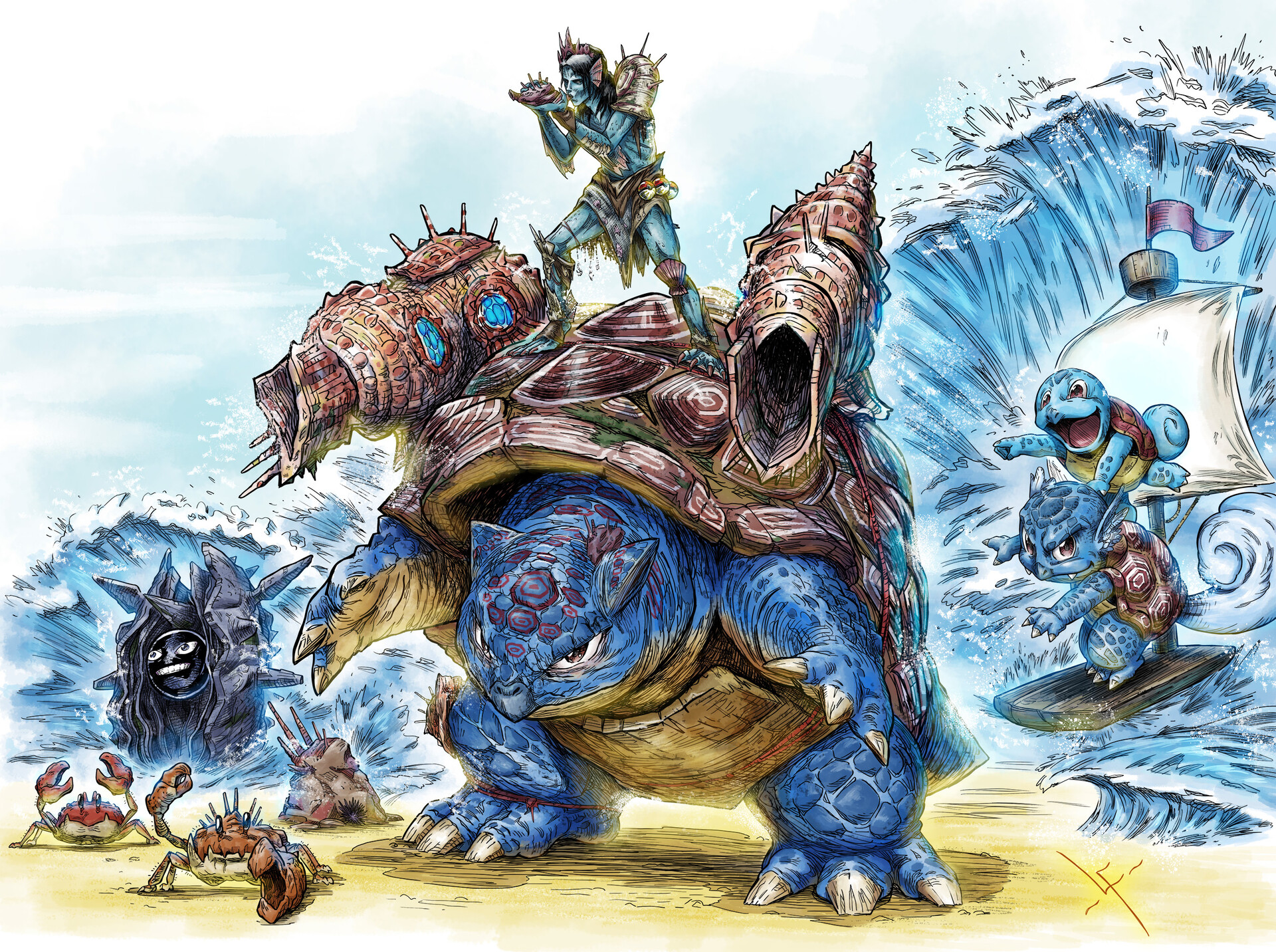 ArtStation - Blastoise in D&D universe