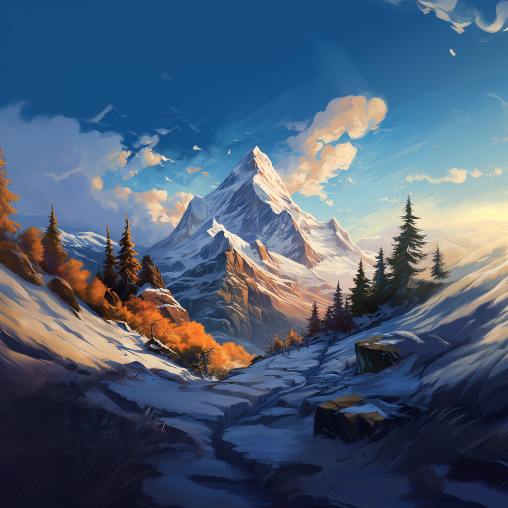ArtStation - Snowy Mountain