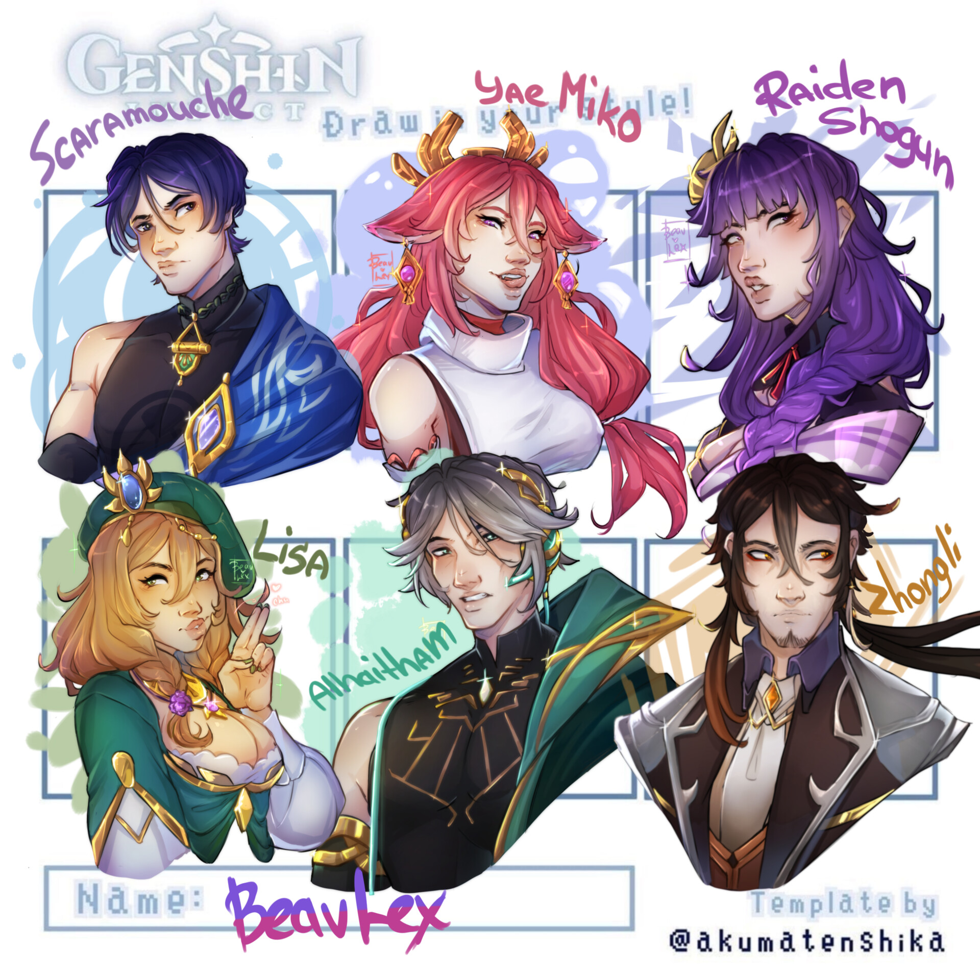 ArtStation - Genshin Impact Headshots