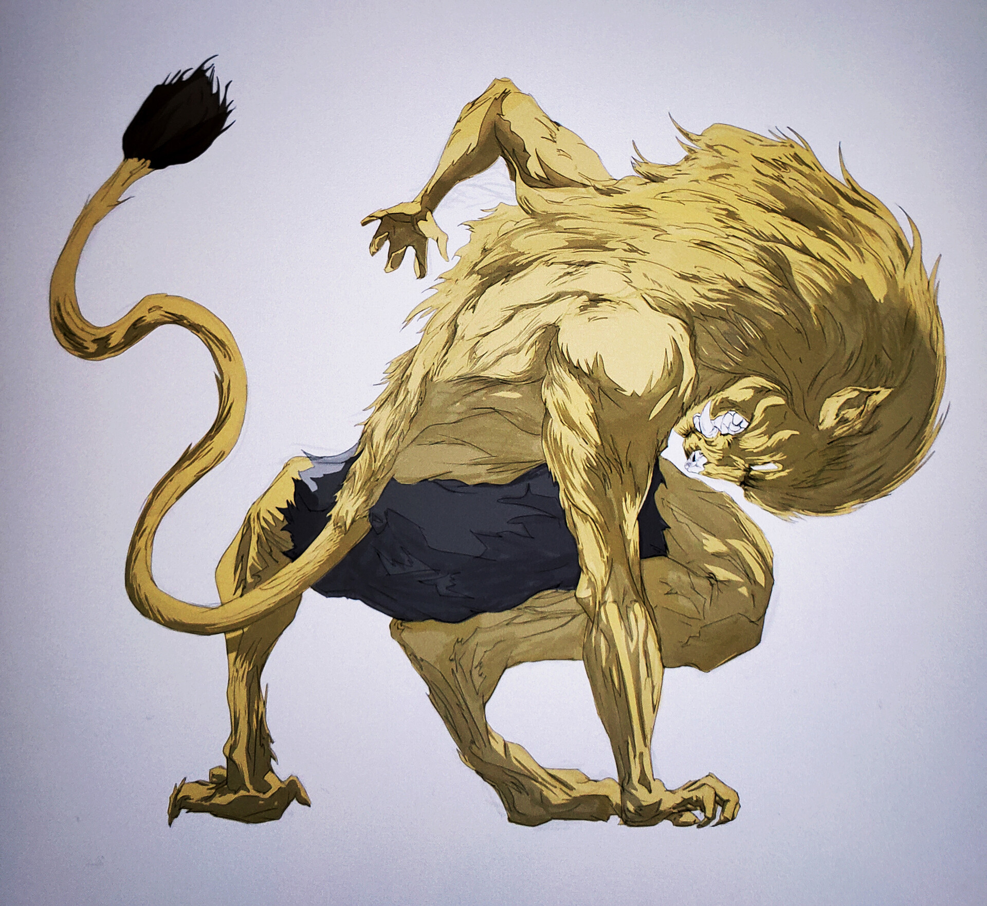 Half Lion Half Goat Half Snake
