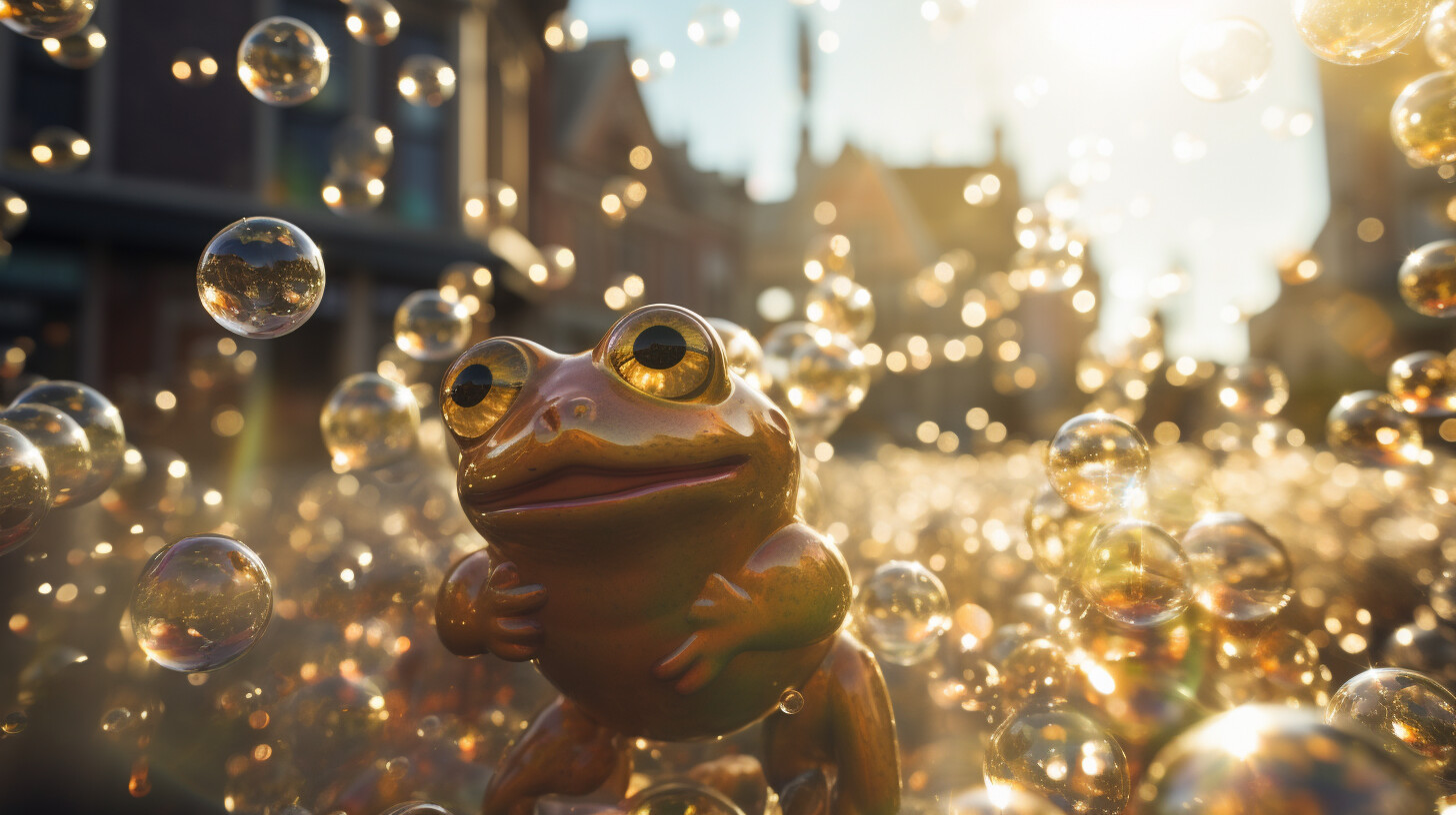ArtStation - Frogs and Bubbles - AI-generated art
