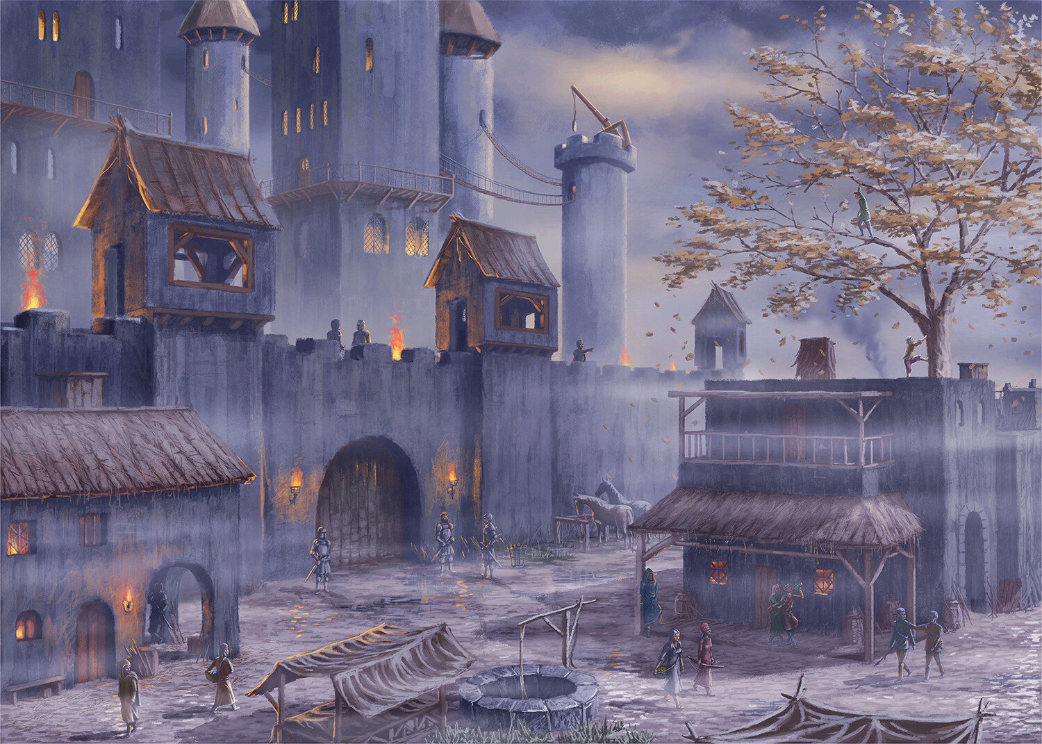 ArtStation - Illustration of a medieval castle. Part 4 of 4