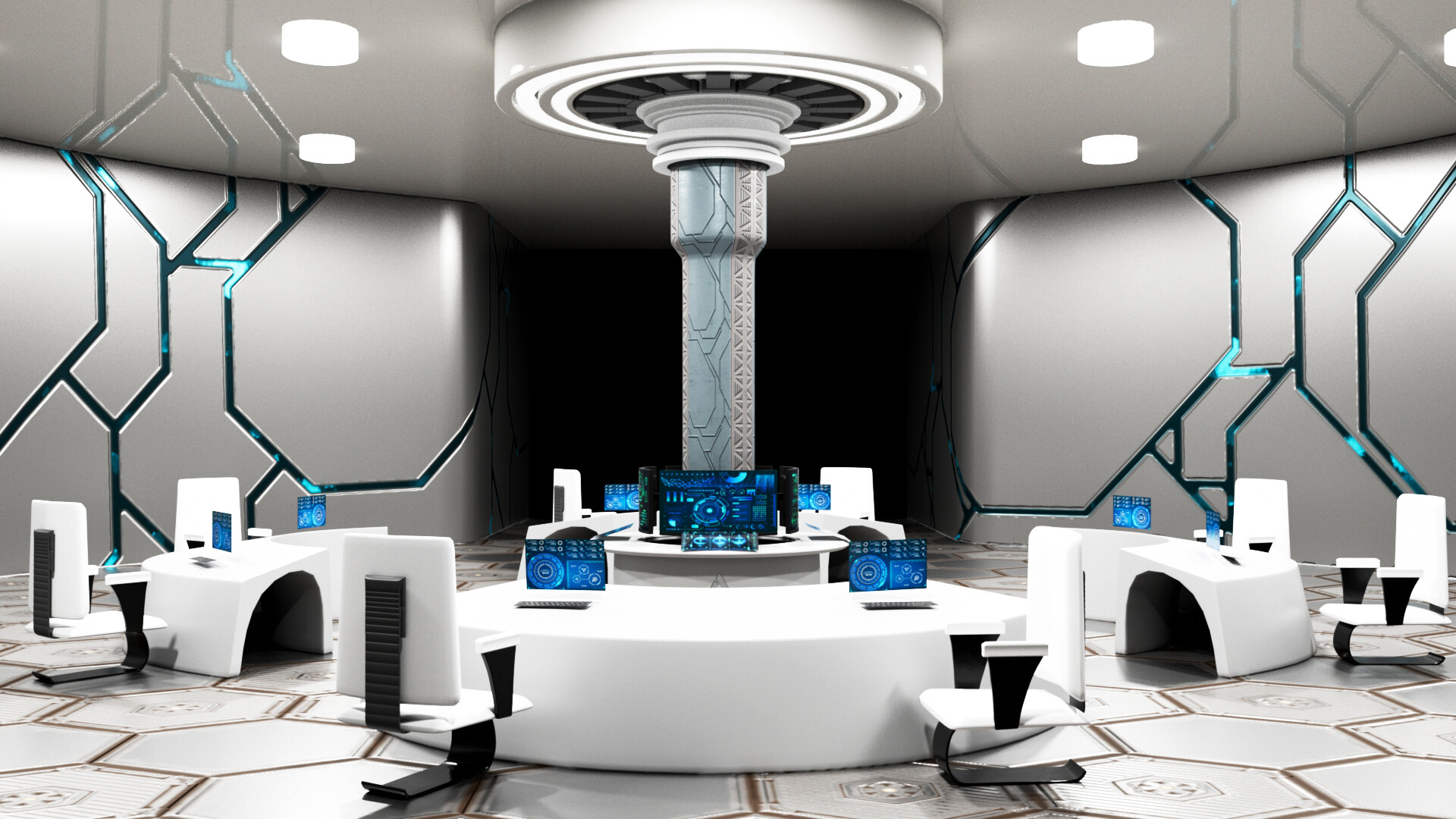 ArtStation - Futuristic computer lab