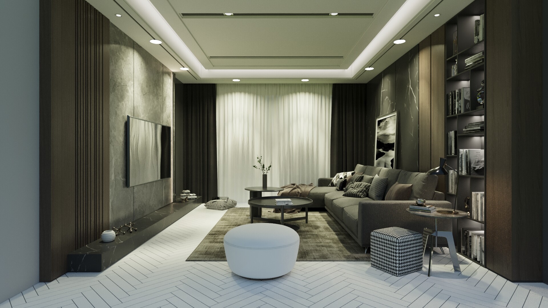 ArtStation - 3d Living room interior visualization