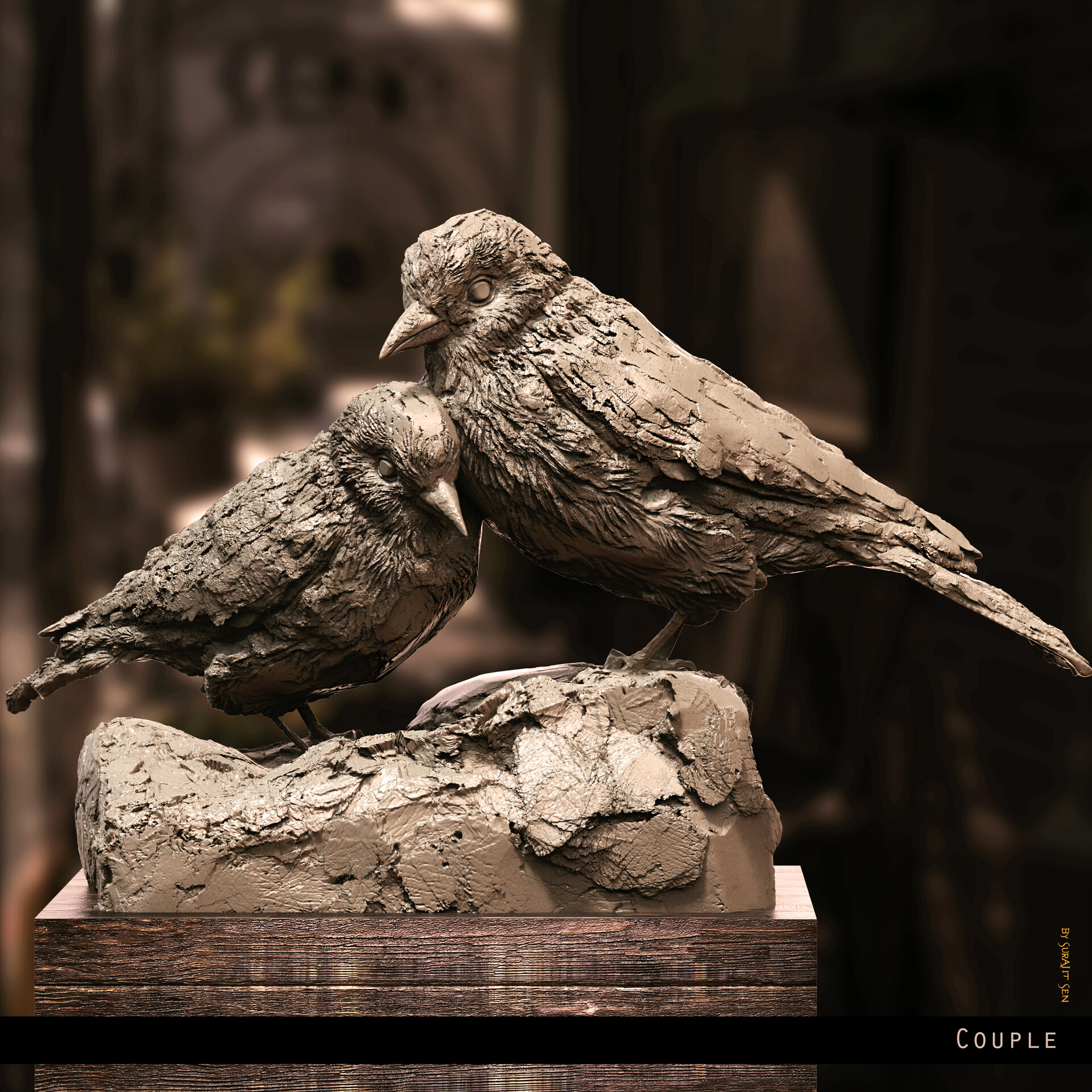 ArtStation - Couple - Digital Sculpture by Surajit Sen